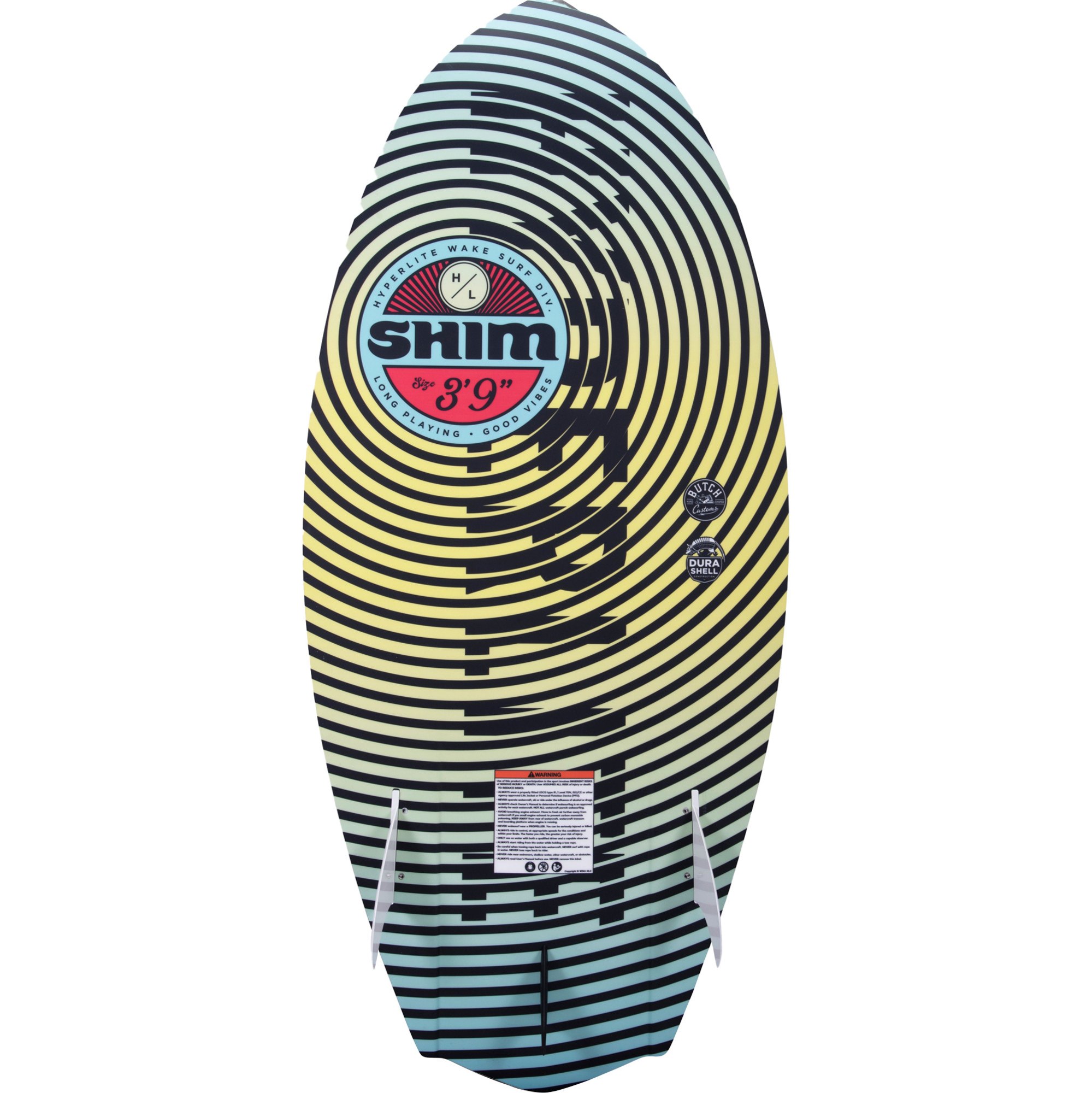 2024 Hyperlite Shim 4'7 Wakesurf Board H23SH - Black / Yellow ...