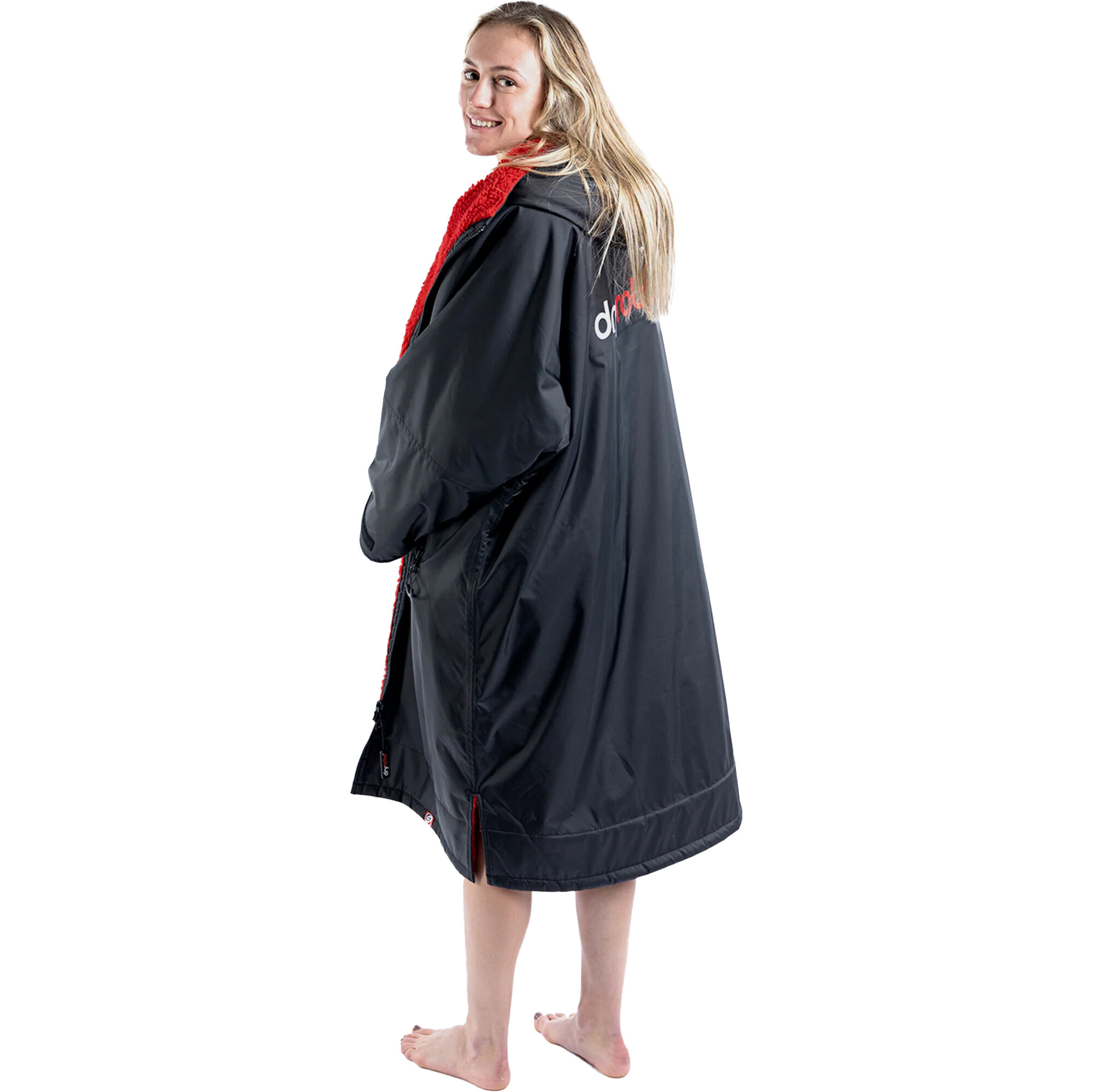 2025 Dryrobe Advance Long Sleeve Changing Robe V3 DALSV3 - Black / Red ...
