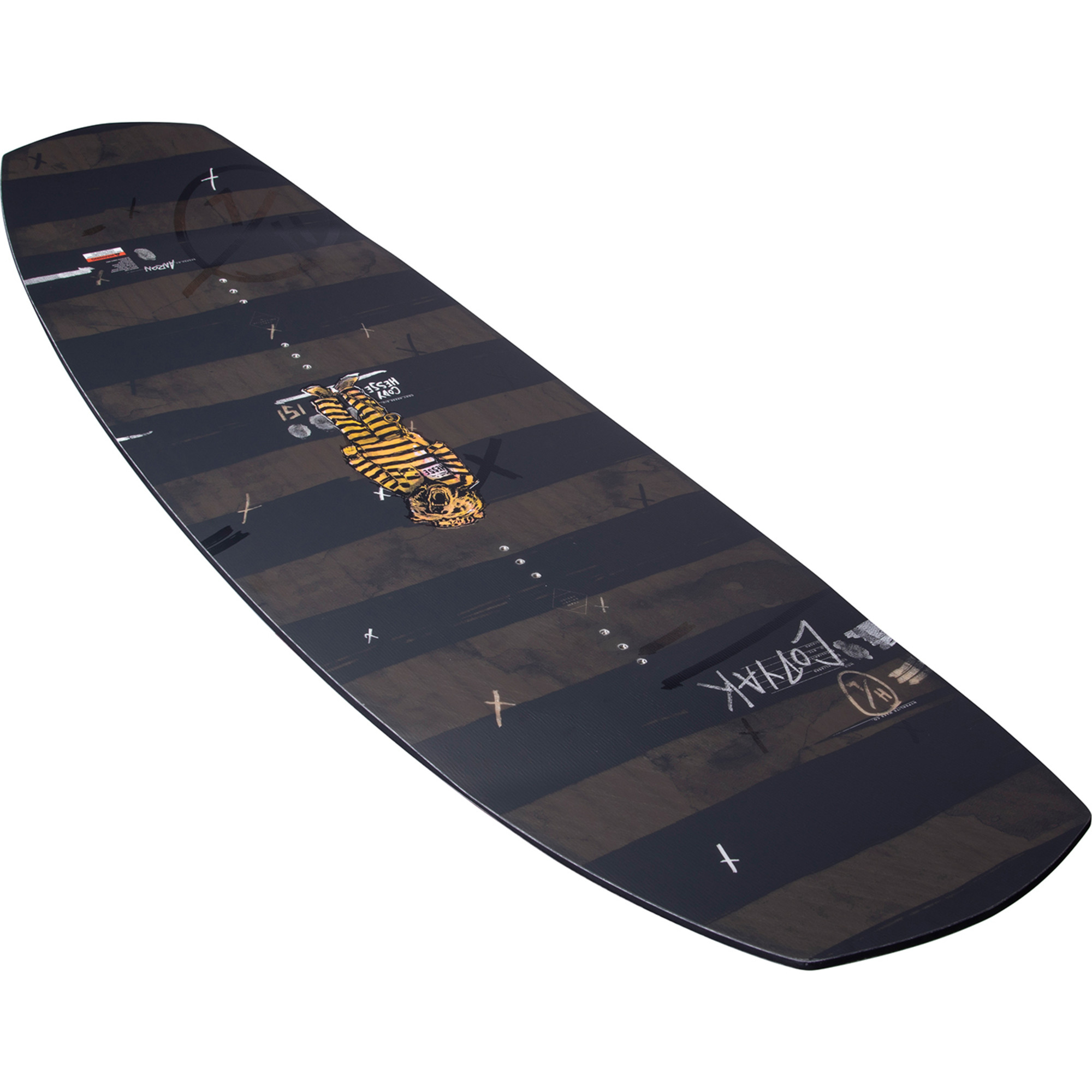 2023 Hyperlite Codyak 151cm Wakeboard H23COD - Black / Yellow ...