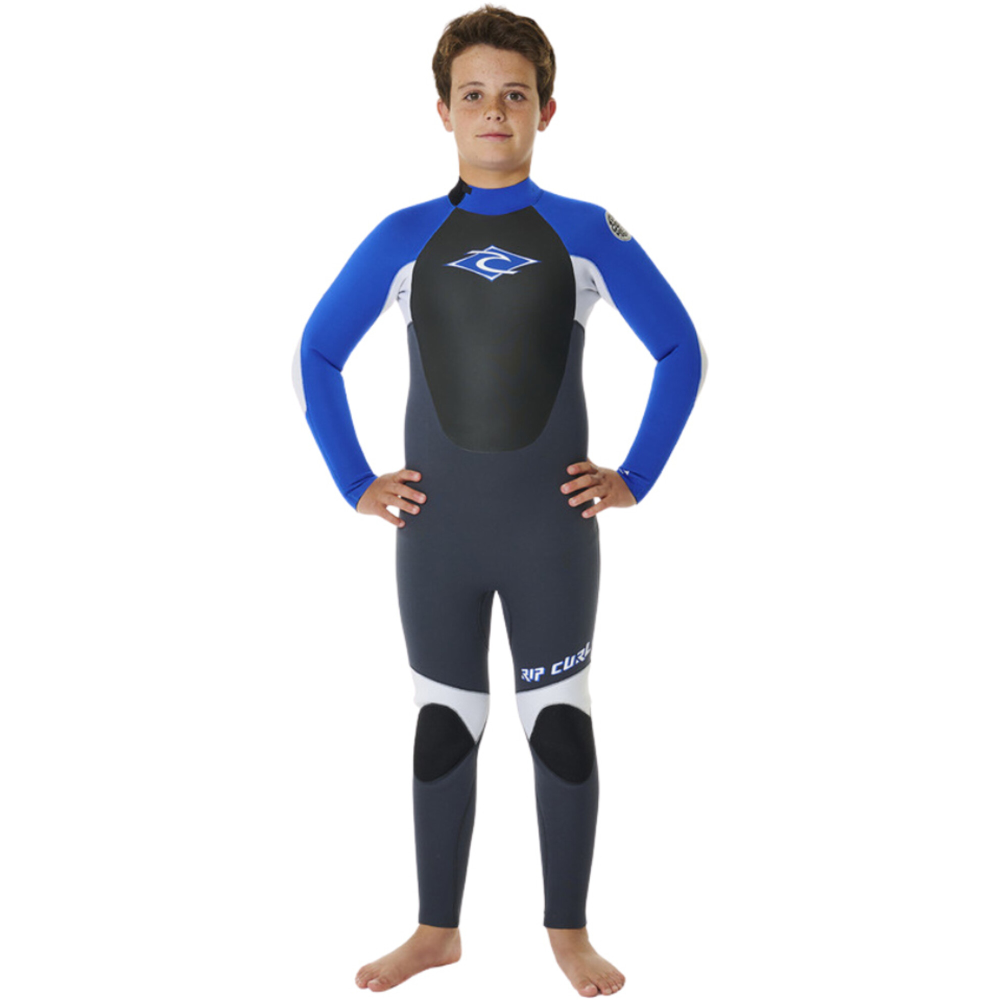 2025 Rip Curl Junior Omega 4/3mm Back Zip Wetsuit 13OBFS - Blue ...