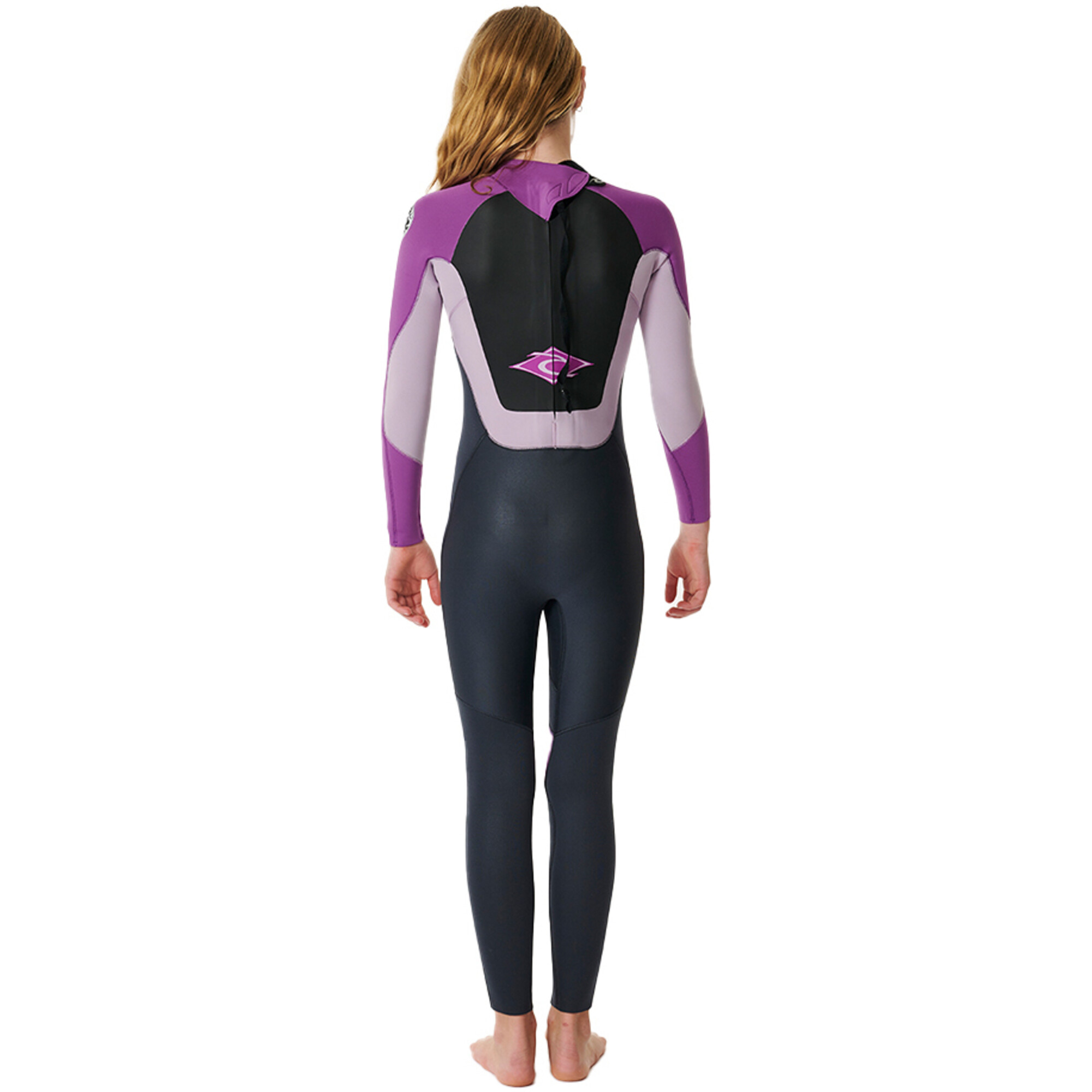 2025 Rip Curl Junior Omega 4/3mm Back Zip Wetsuit 13OBFS - Purple ...