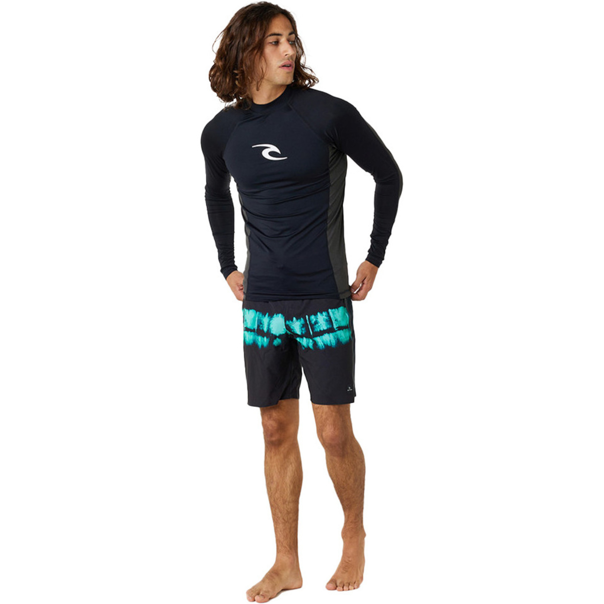 2025 Rip Curl Mens Waves UPF Performance Long Sleeve Rash Vest 141MRV ...