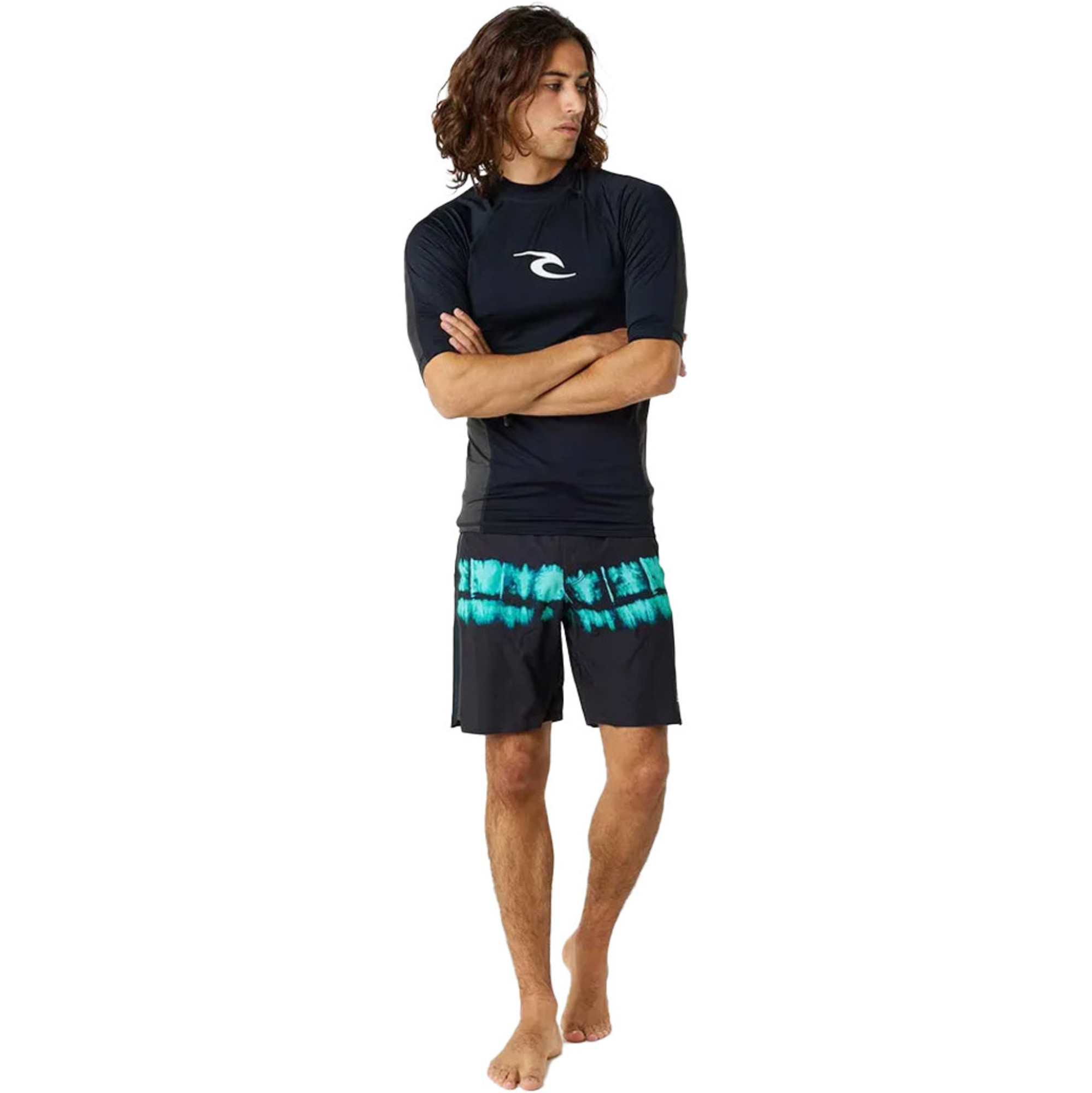 2025 Rip Curl Mens Waves UPF Performance Short Sleeve Rash Vest 142MRV ...