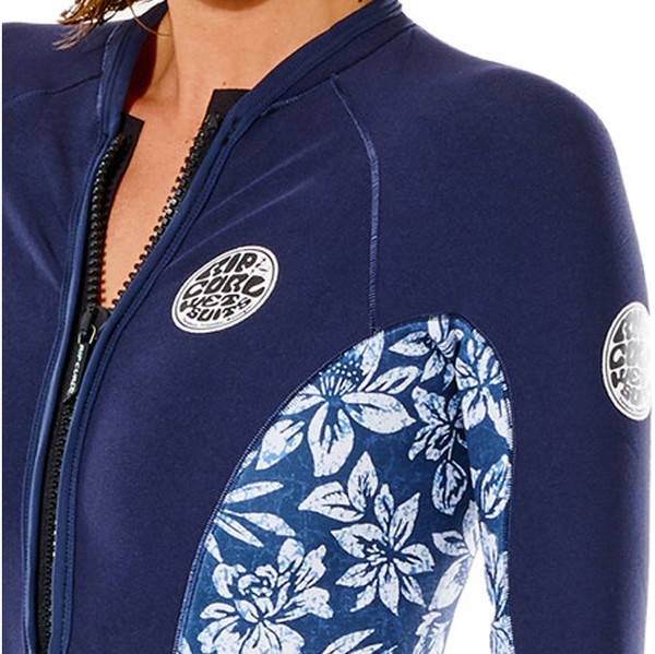 2022 Rip Curl Womens G-Bomb Searchers 1mm Long Sleeve Hi Cut Front Zip ...