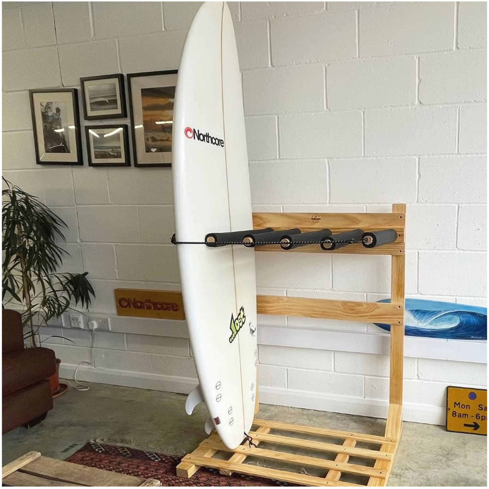 2024 Northcore Surfboard Floor Stand NC12345 - Wood - Boardsports ...