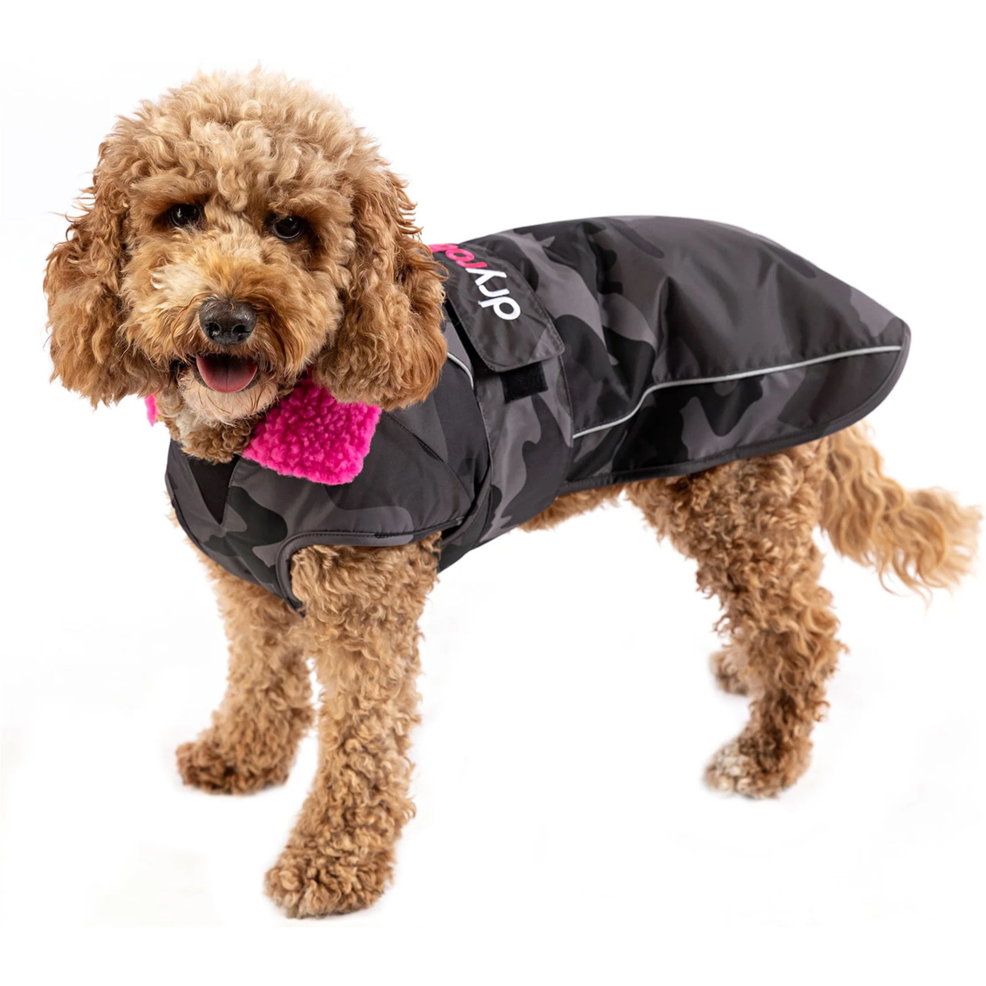 2025 Dryrobe Dog Coat V3 DRV3 - Black Camo / Pink - Accessories - Dog ...
