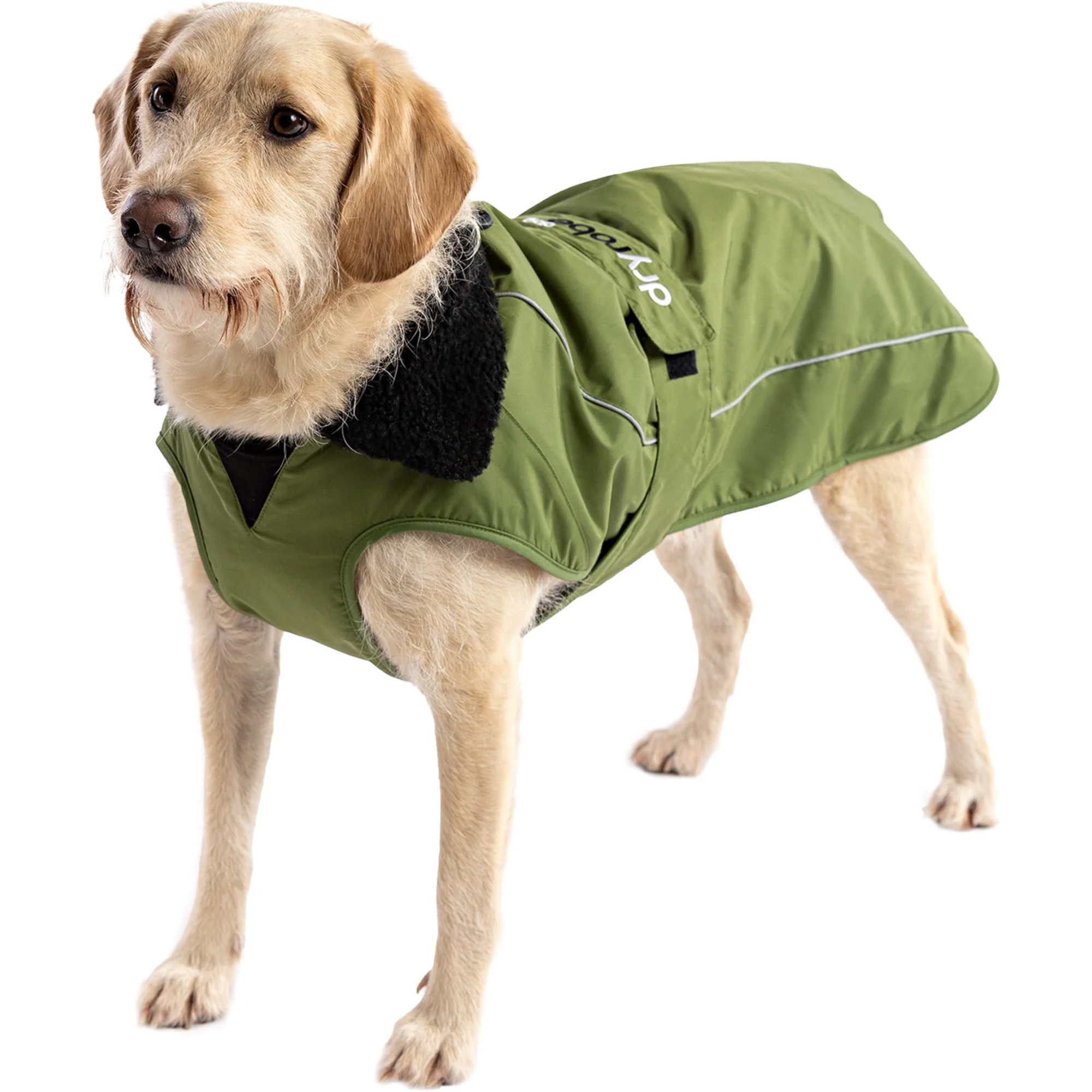 2025 Dryrobe Dog Coat V3 DRV3 - Black / Dark Green - Accessories - Dog ...