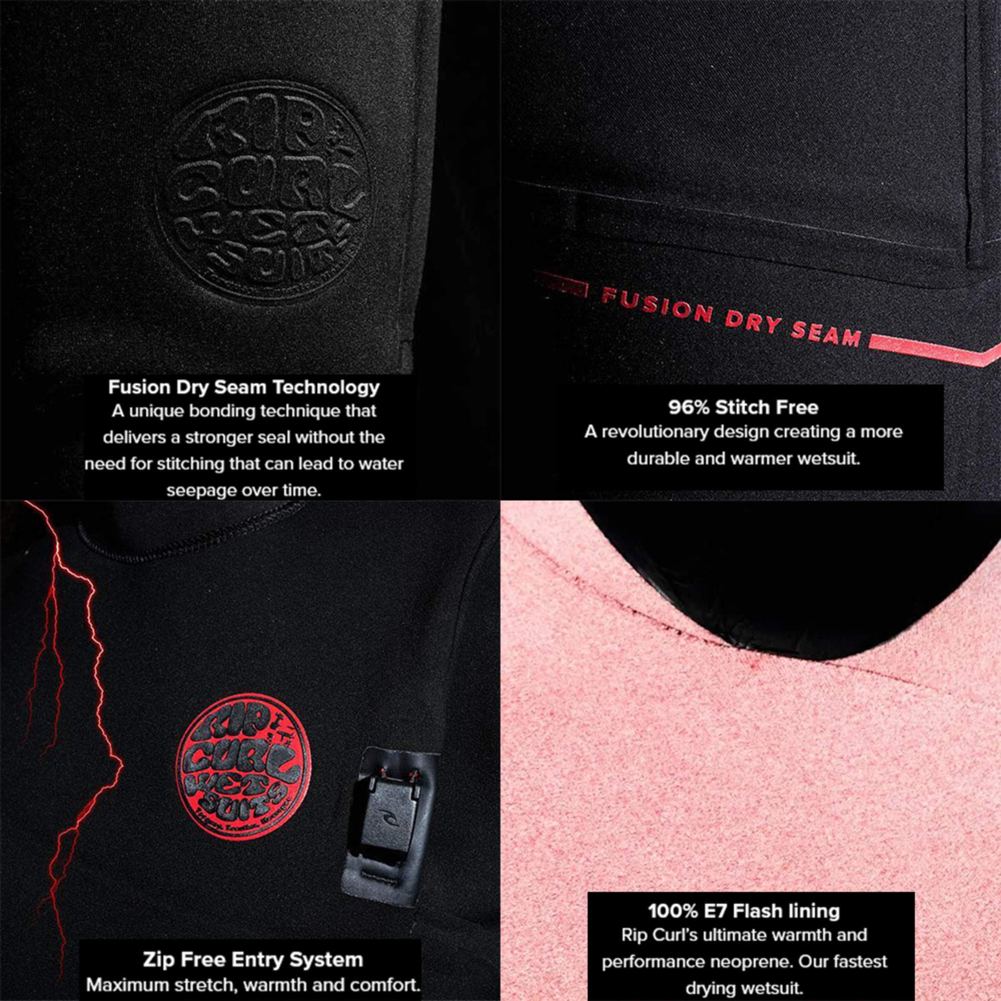 2025 Rip Curl Womens Flashbomb Fusion 4/3mm Zip Free Wetsuit 159WFS ...
