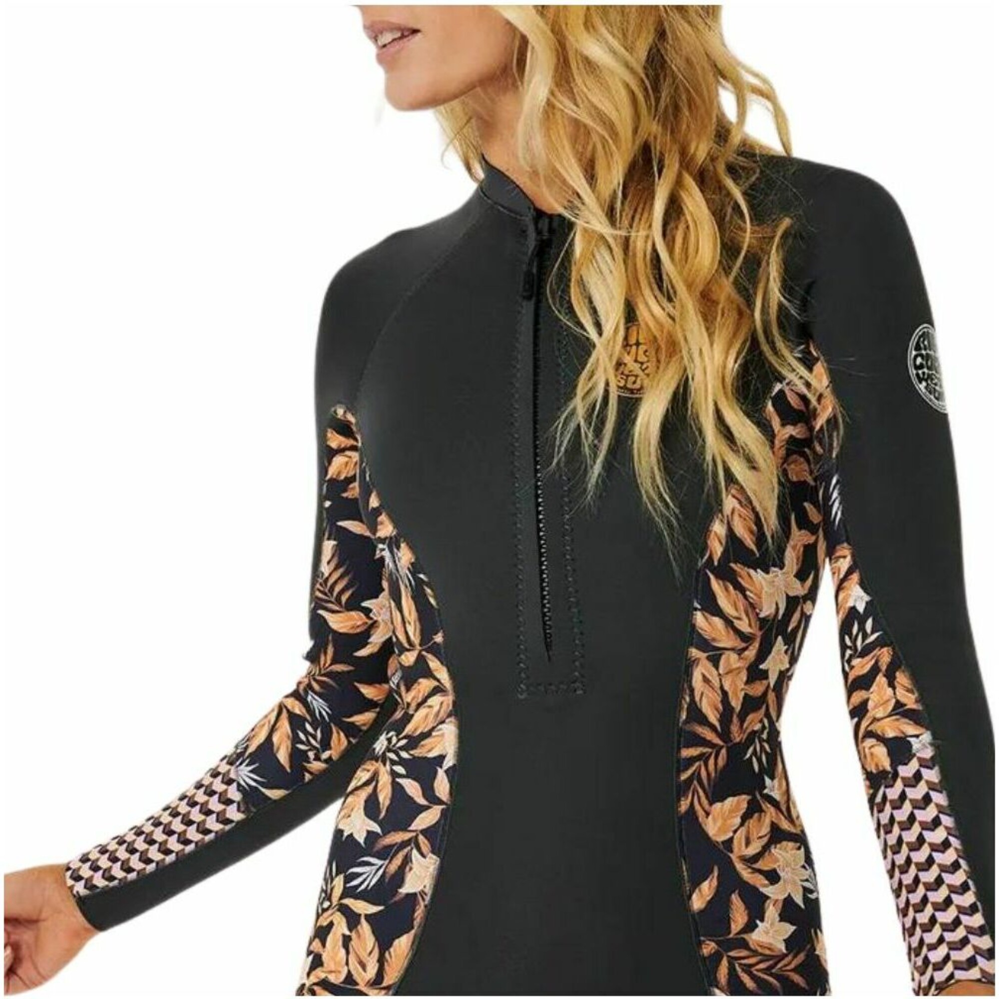 2024 Rip Curl Womens G-Bomb 1mm Front Zip Hi-Cut Long Sleeve Shorty ...