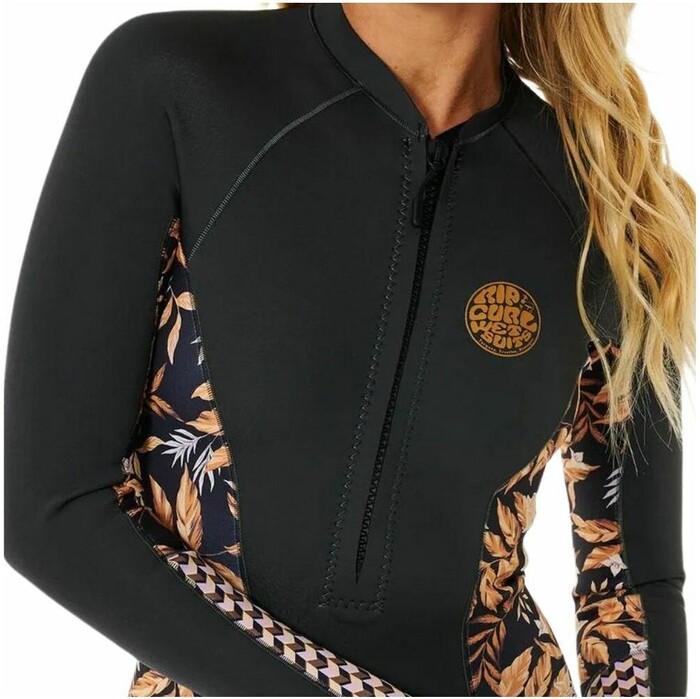 2024 Rip Curl Womens G-Bomb 1mm Front Zip Hi-Cut Long Sleeve Shorty ...