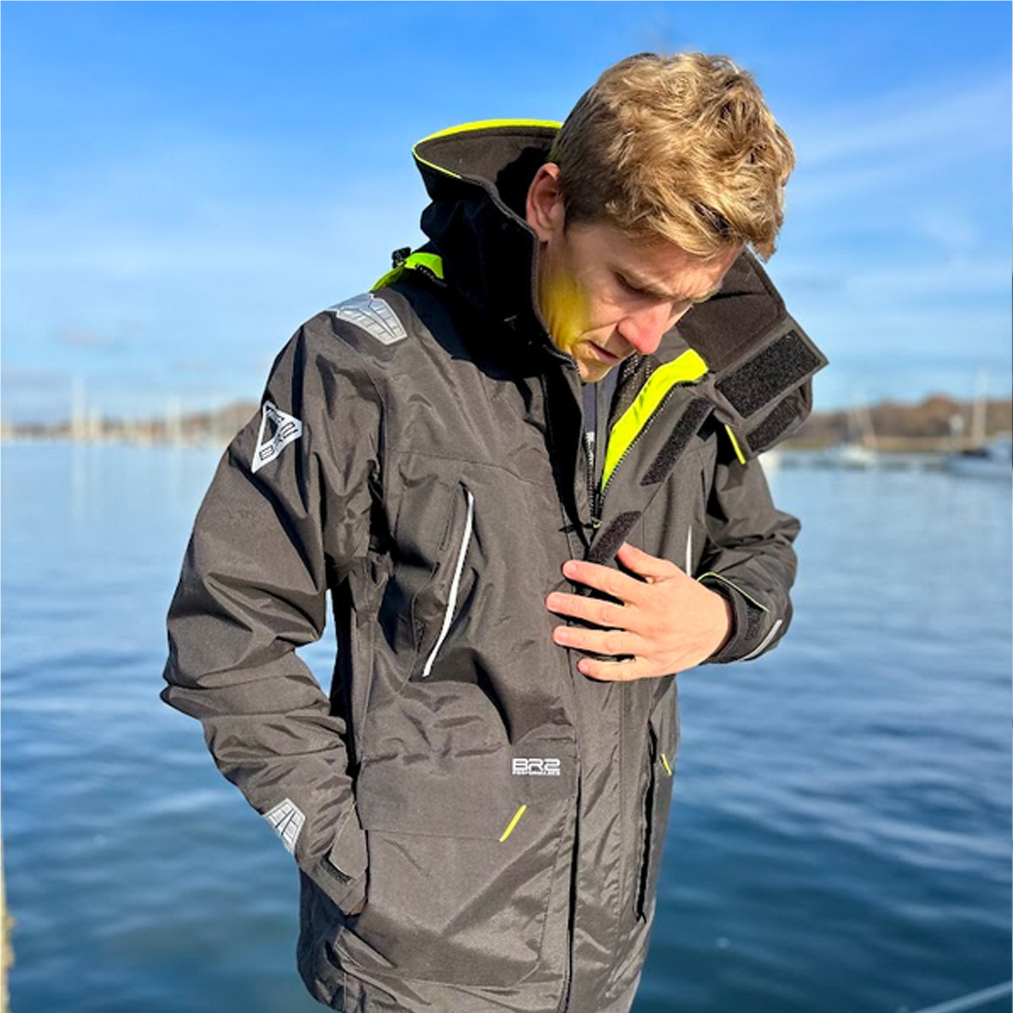 2025 Musto Mens BR2 Offshore Jacket & Salopette Combi Set - Black / Red ...