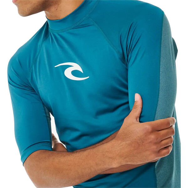2024 Rip Curl Mens Waves UPF Performance Short Sleeve Rash Vest 142MRV ...