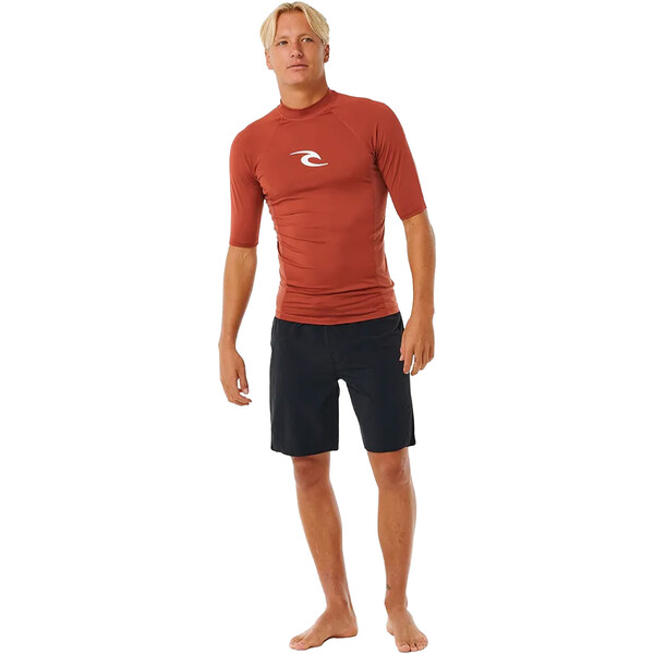 2025 Rip Curl Mens Waves UPF Performance Short Sleeve Rash Vest 142MRV ...