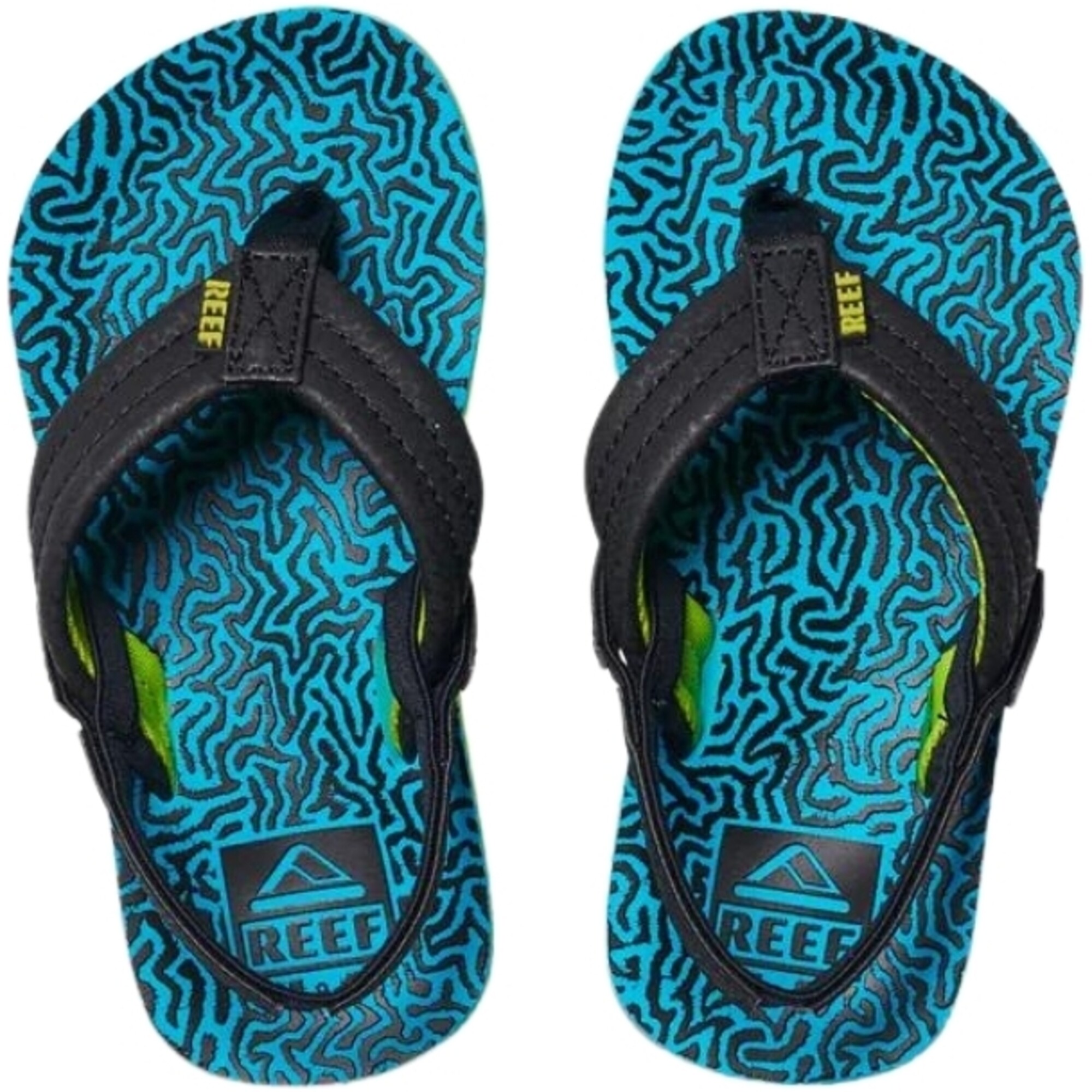 Reef Toddler Little Ahi Flip Flops / Sandals CJ2840 - Blue Coral ...