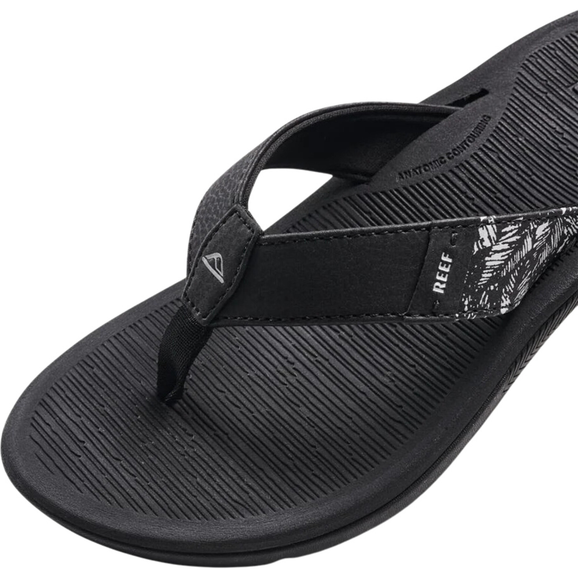 2024 Reef Womens Santa Ana Flip Flop Sandals CJ3624 - Black / White ...