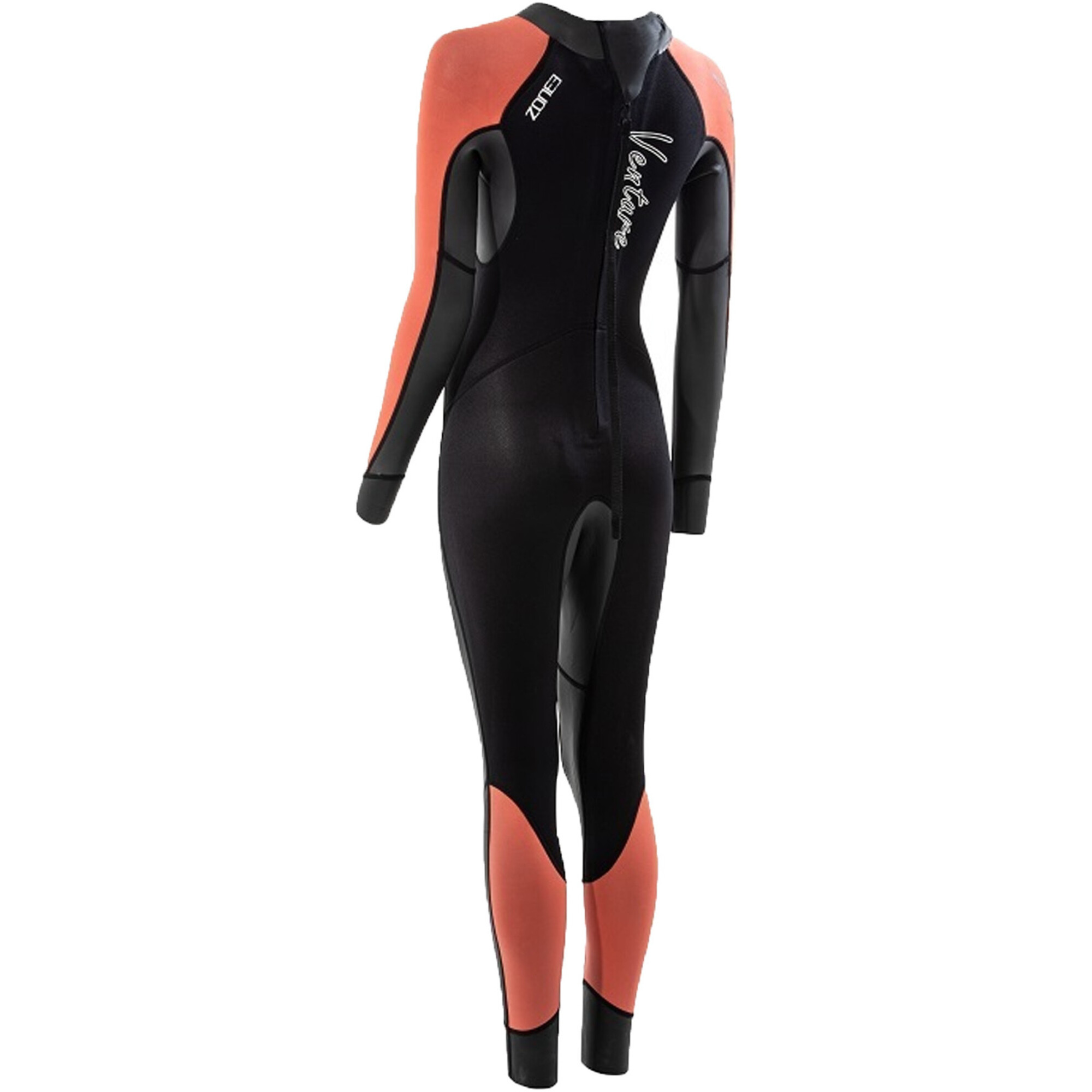 2024 Zone3 Womens Venture Back Zip Swim Wetsuit WS22WVEN101 - Black ...