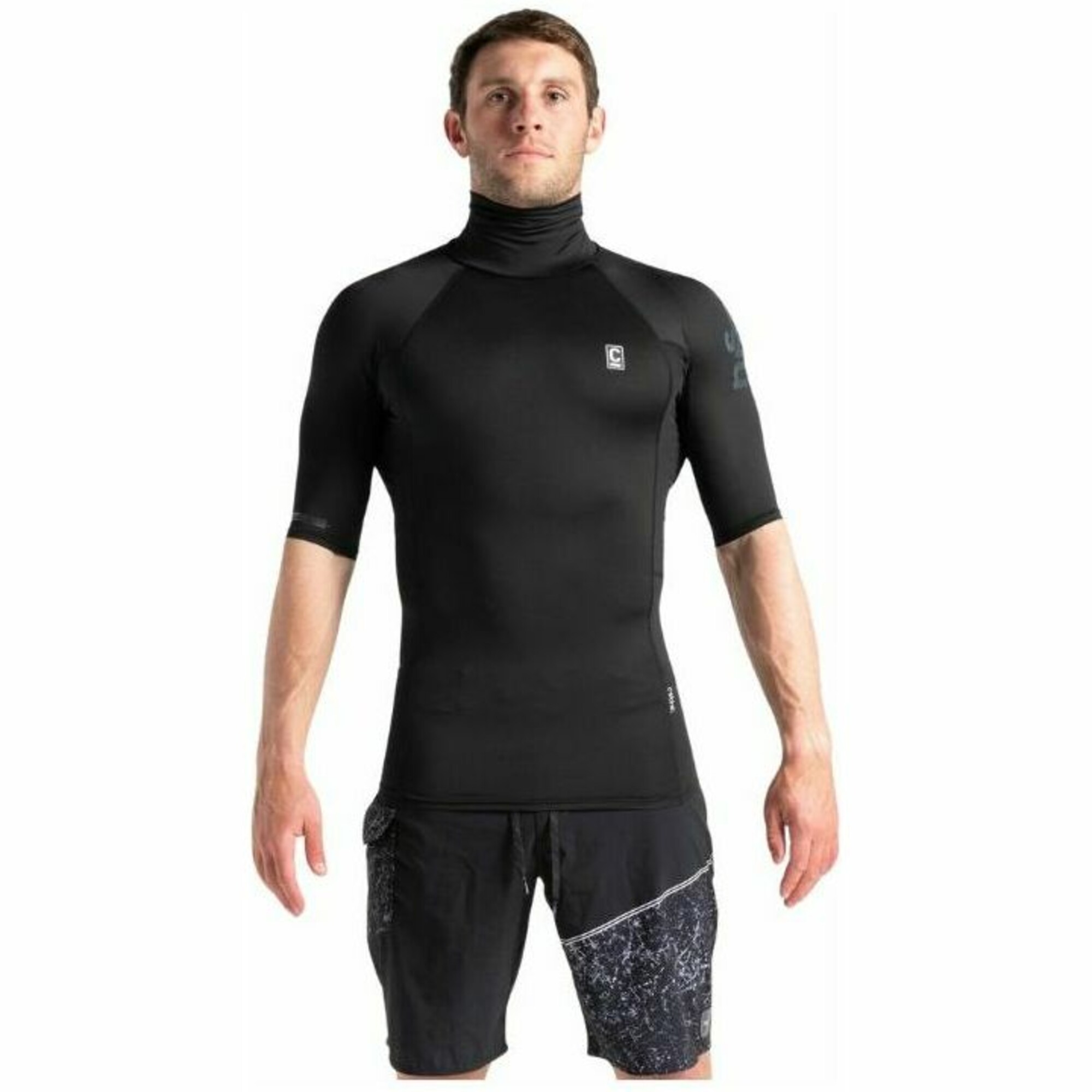 2024 C-Skins Mens Rash X Short Sleeve Rash Vest C-LYSSMT - Black ...