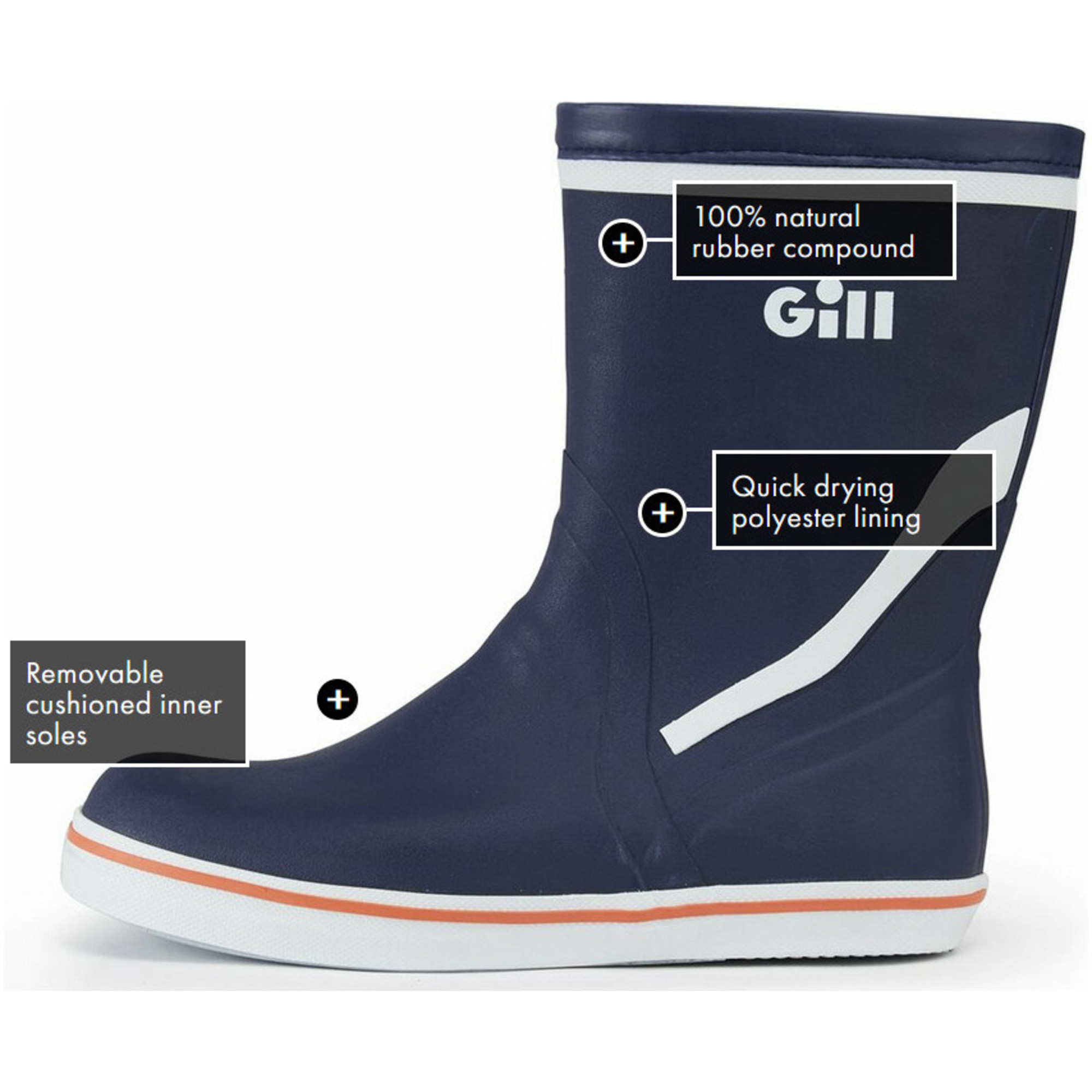 2023 Gill Short Cruising Boots 917 - Blue - Sailing - Accessories ...