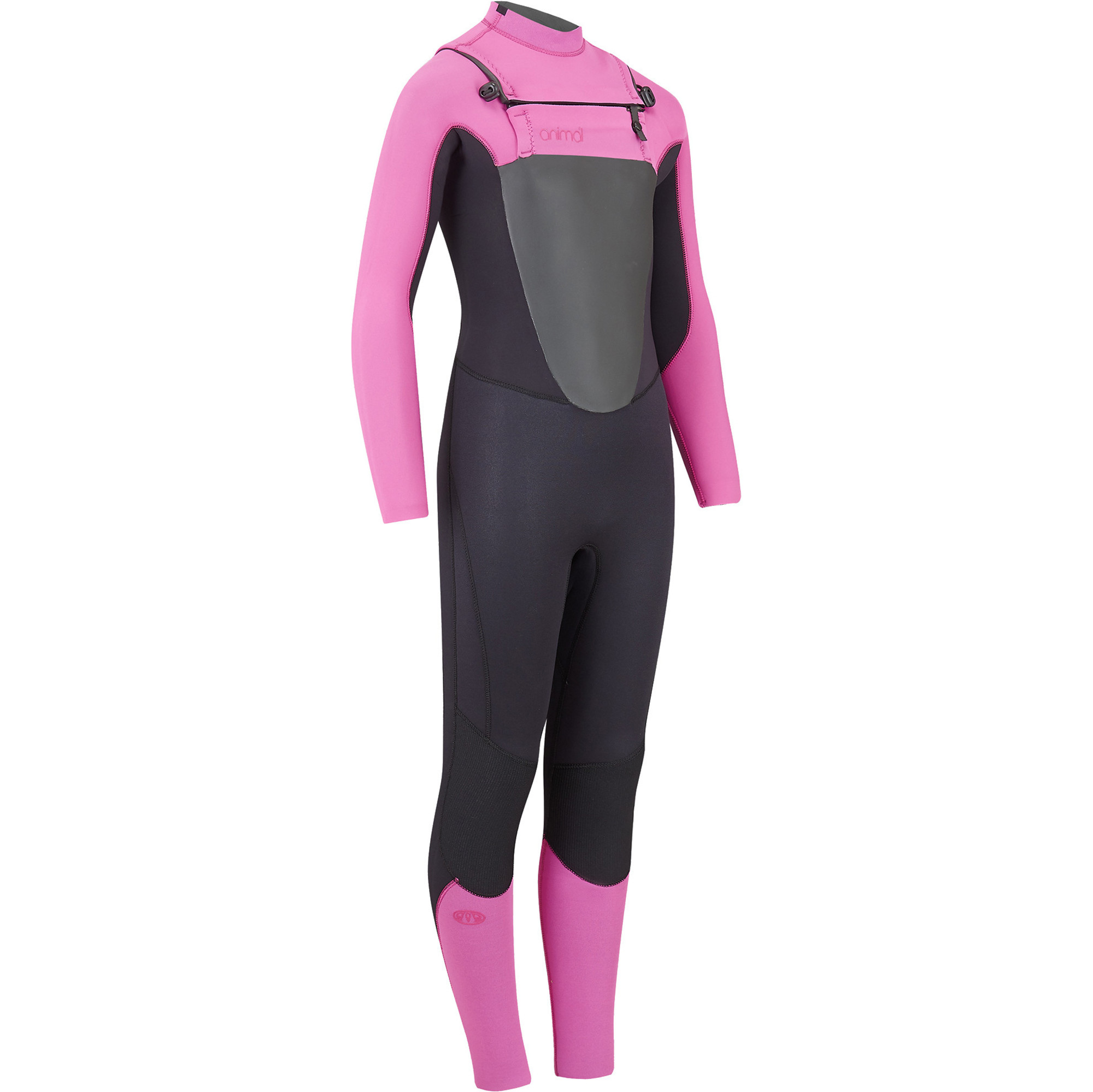 2019 Animal Junior Girls Lava 4/3mm GBS Chest Zip Wetsuit Black ...