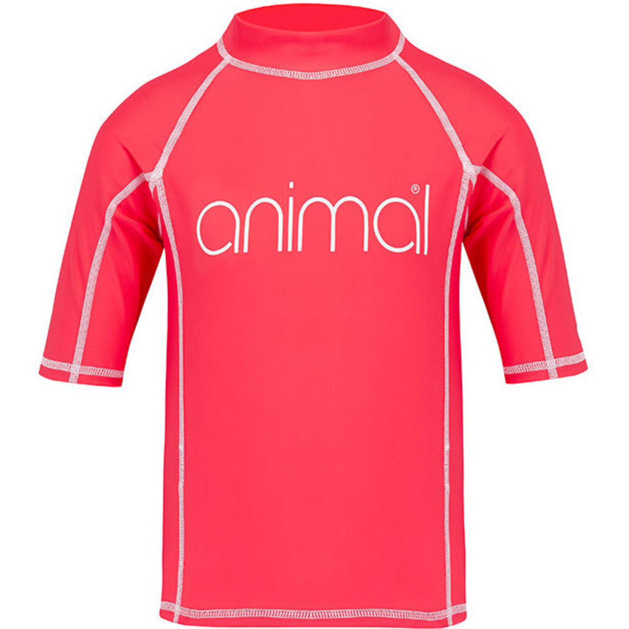 Animal Junior Girls Molli Short Sleeve Rash Vest Petunia Pink CL8SN815 ...