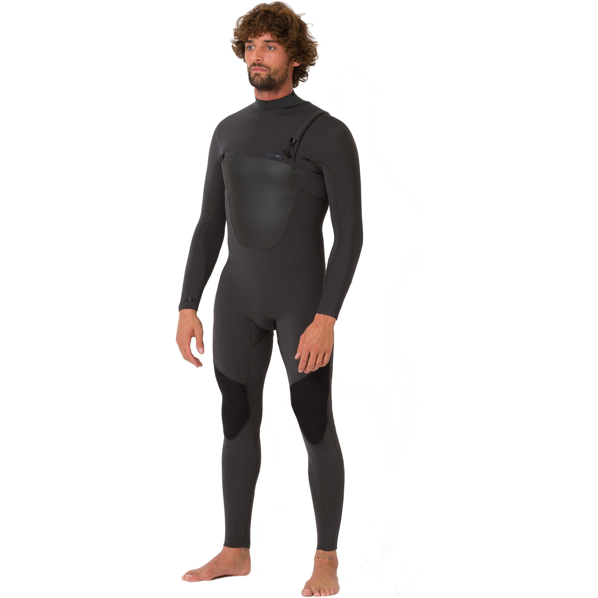 2019 Animal Mens ANML 3/2mm Zip Free Wetsuit Graphite Grey AW9SQ001 ...