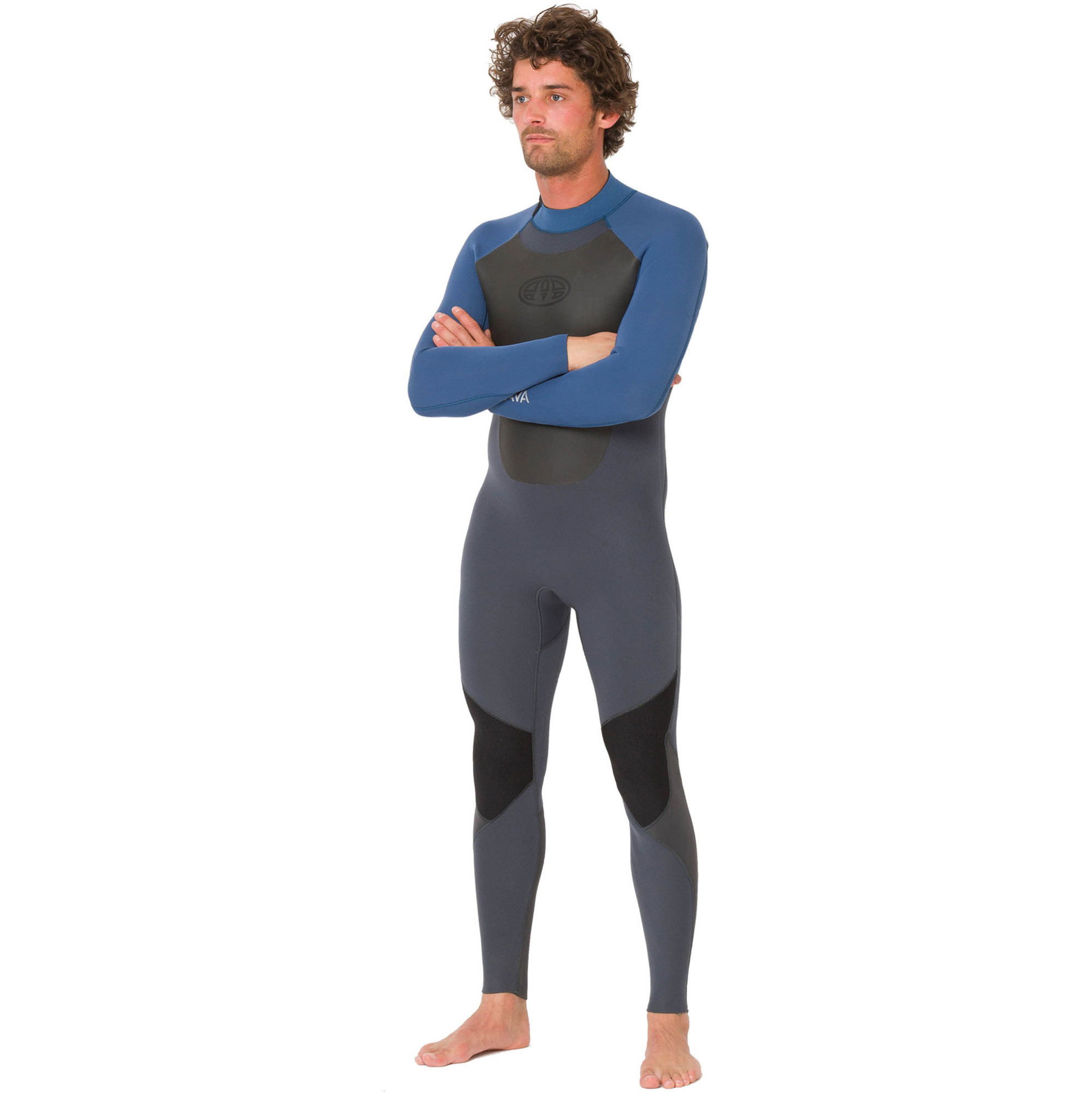 2019 Animal Mens Lava 5/4/3mm Back Zip GBS Wetsuit Grey / Blue AW9WQ006 ...
