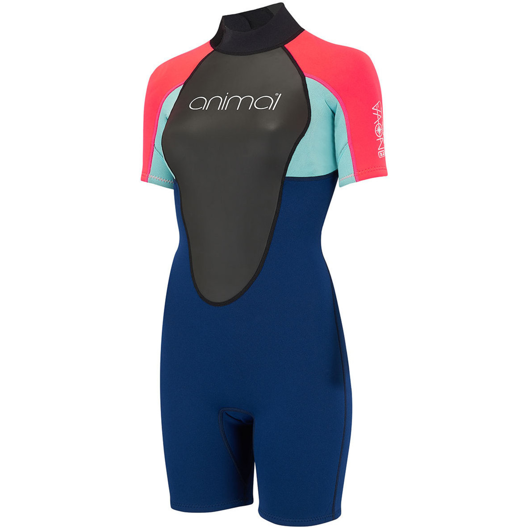 Animal Womens Nova 3/2mm Flatlock Shorty Wetsuit Dark Navy AW8SN303 ...