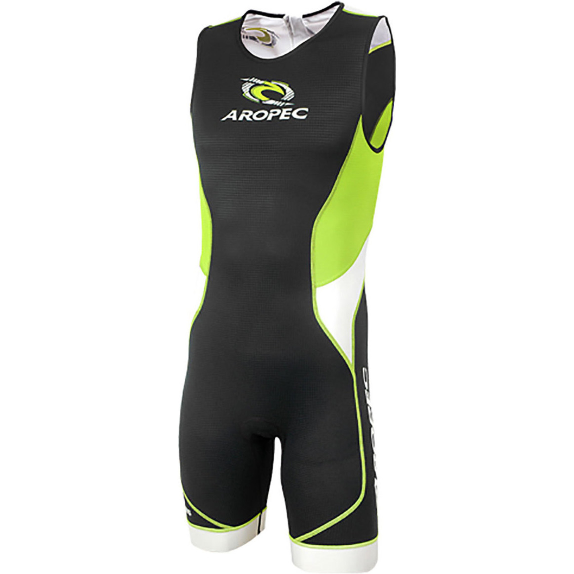 2019 Aropec Mens Tri Compress Tx 1 Back Zip Lycra Triathlon Suit Black