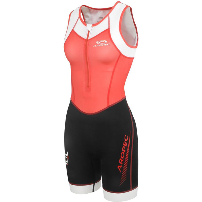 2019 Aropec Womens Tri-Slick Lycra Triathlon Suit Black Coral S3TS115W ...