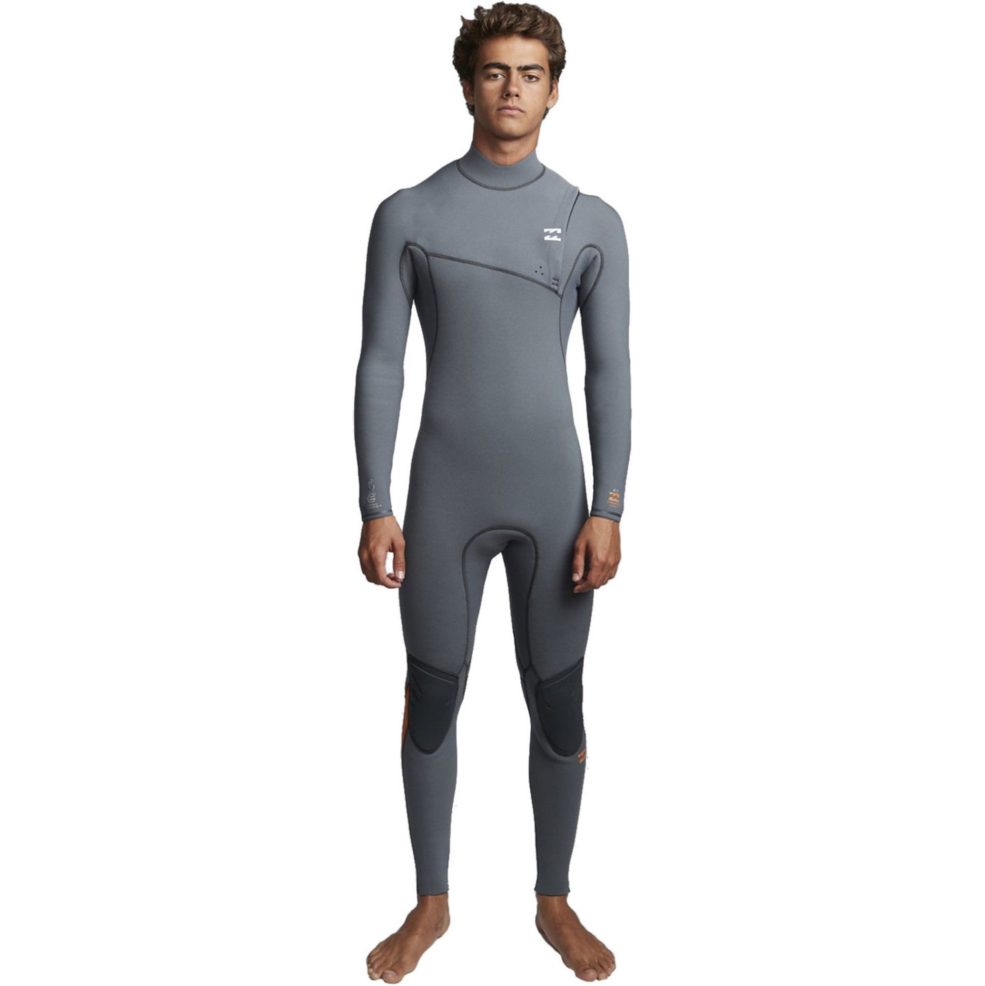 2019 Billabong Mens Furnace Comp 4/3mm Zipperless Wetsuit Dark Grey ...