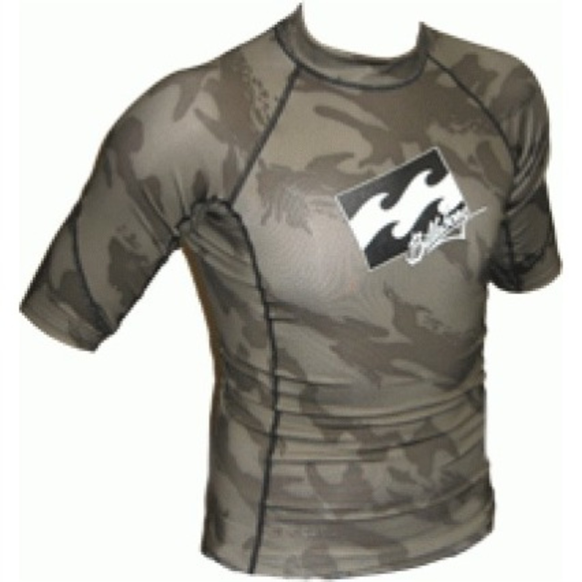 Billabong Short Sleeved Shogun Rash Vest in CAMO MY02 - Wetsuits - Rash ...