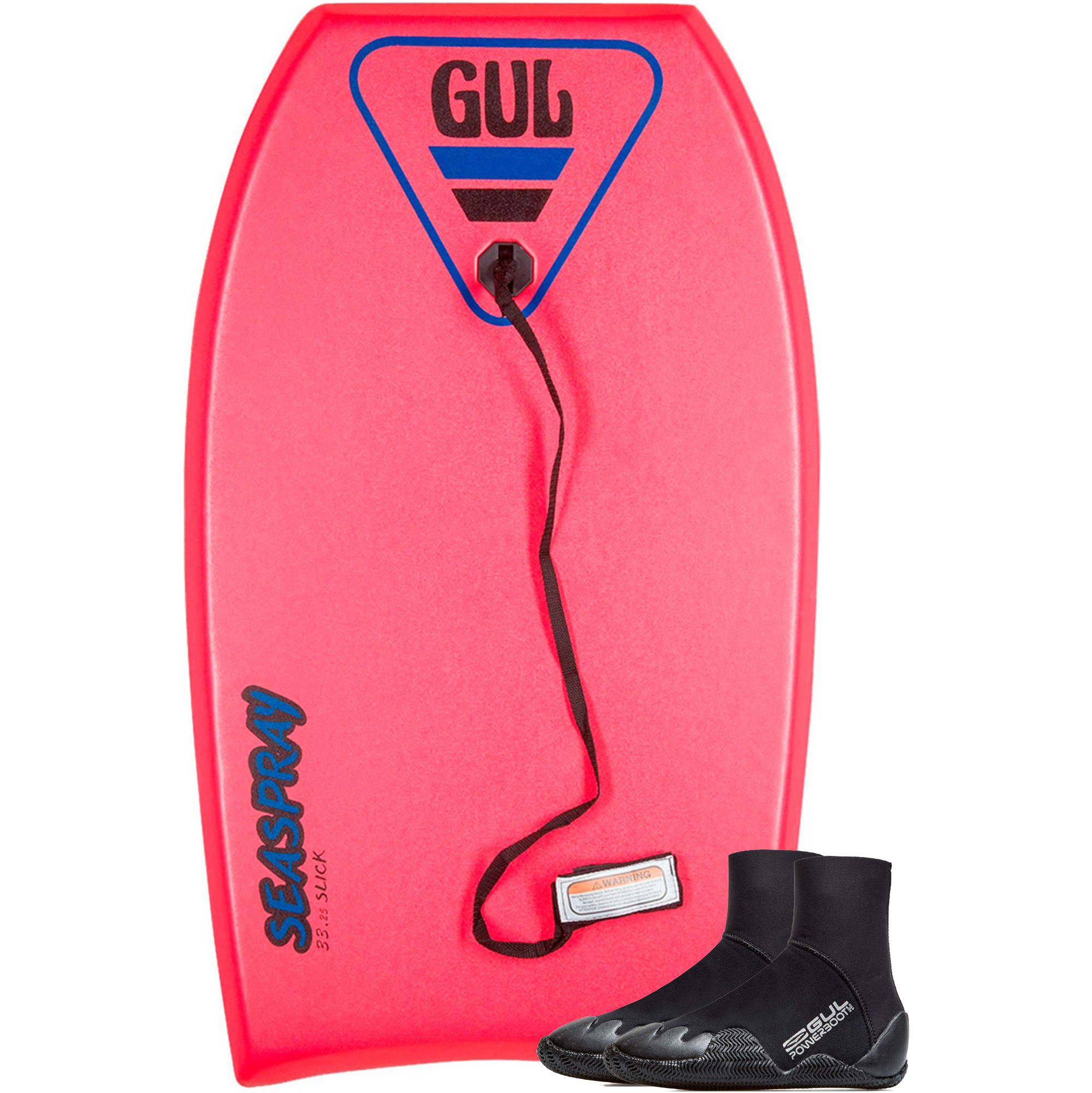 2022 Gul Seaspray Kids 33 Bodyboard & Power Boot Bundle - Red - GB0024 ...