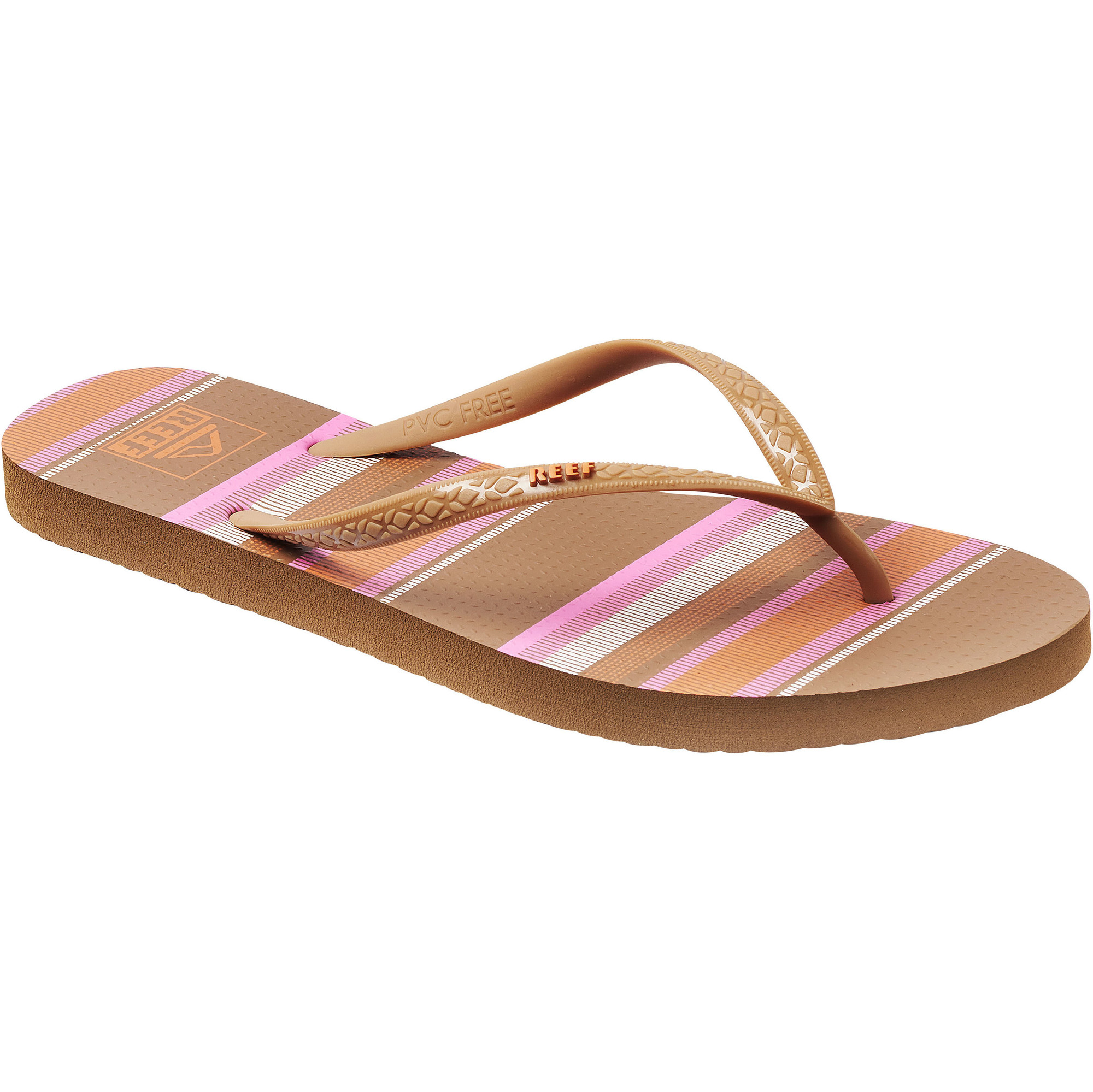 Reef Womens Seaside Prints Flip Flops CJ0250 - Smoothie Stripe ...