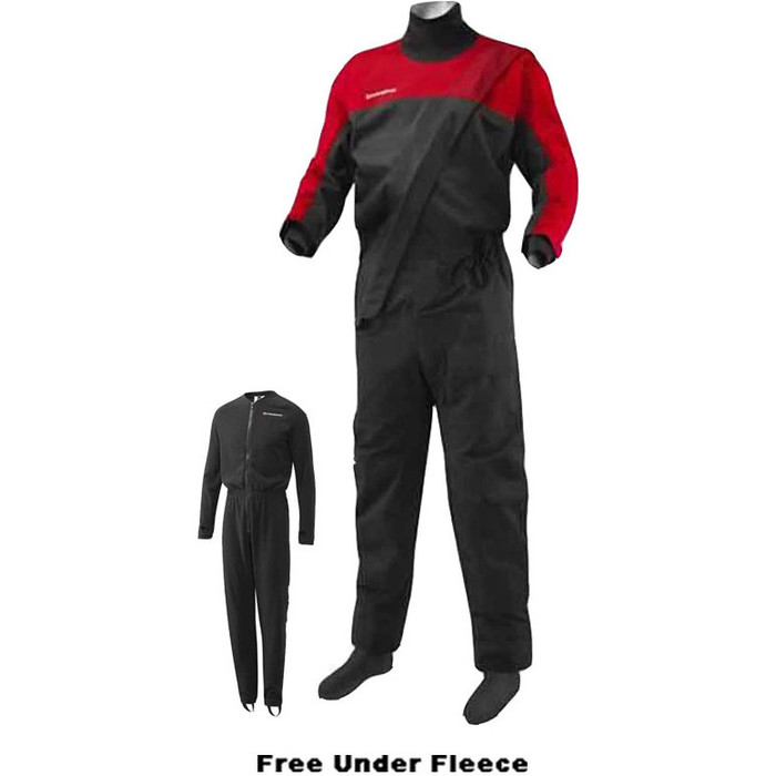 Crewsaver Corporate KIDS Drysuit Black/Red 6567 FREE UNDERFLEECE ...
