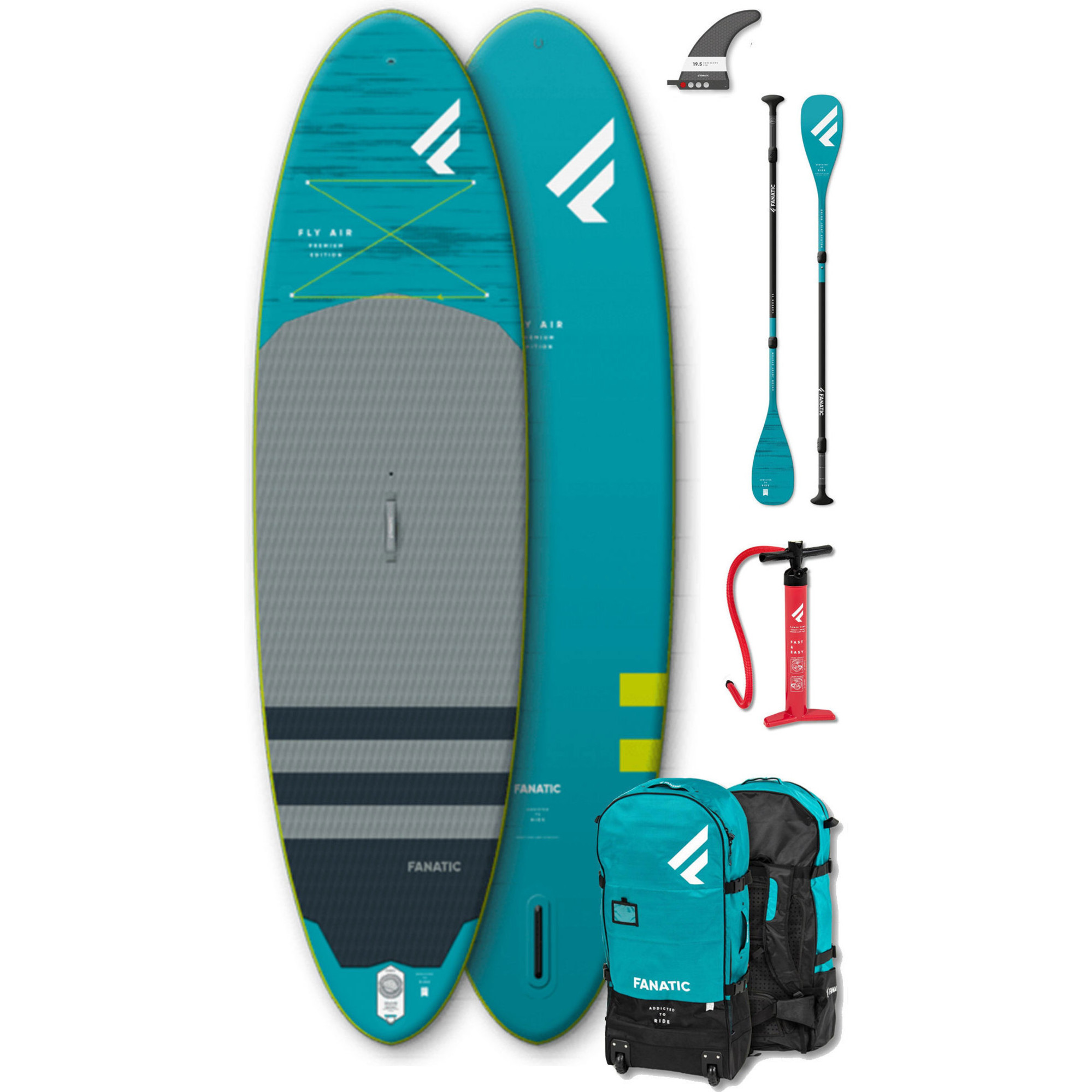 2023 Fanatic Fly Air Premium 9'8 Inflatable SUP Package - Board Bag ...