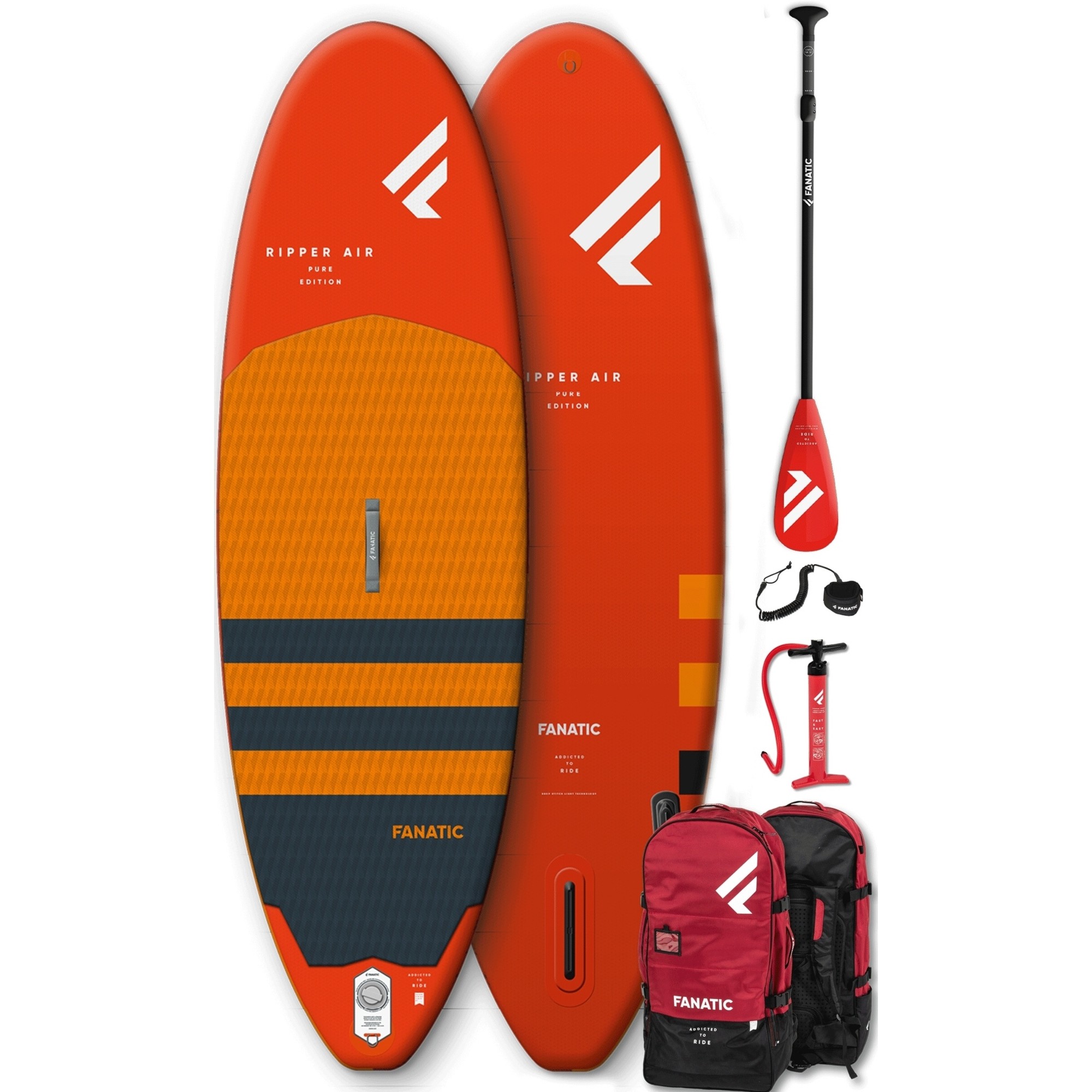 2024 Fanatic Ripper Air 7'10 Inflatable SUP Package - Board Bag Pump ...