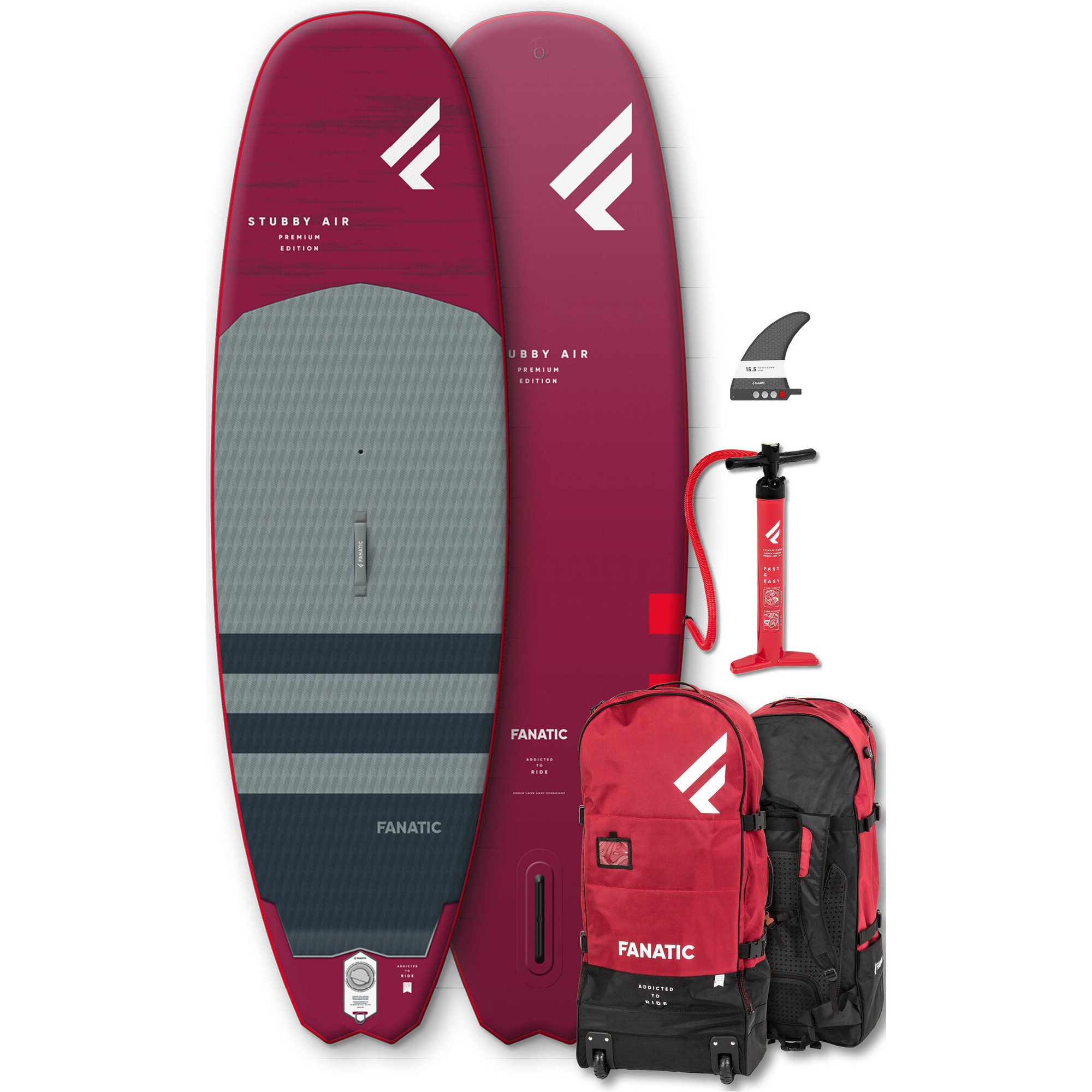 2022 Fanatic Stubby Air Premium 8'6 Inflatable SUP Package Board Bag ...