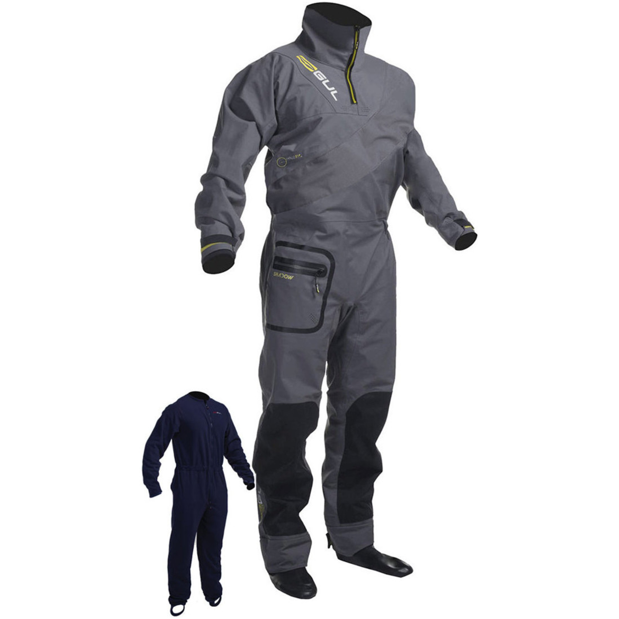 Gul Shadow Mens Halo Zip Drysuit Charcoal GM0349-B3 INCLUDING ...