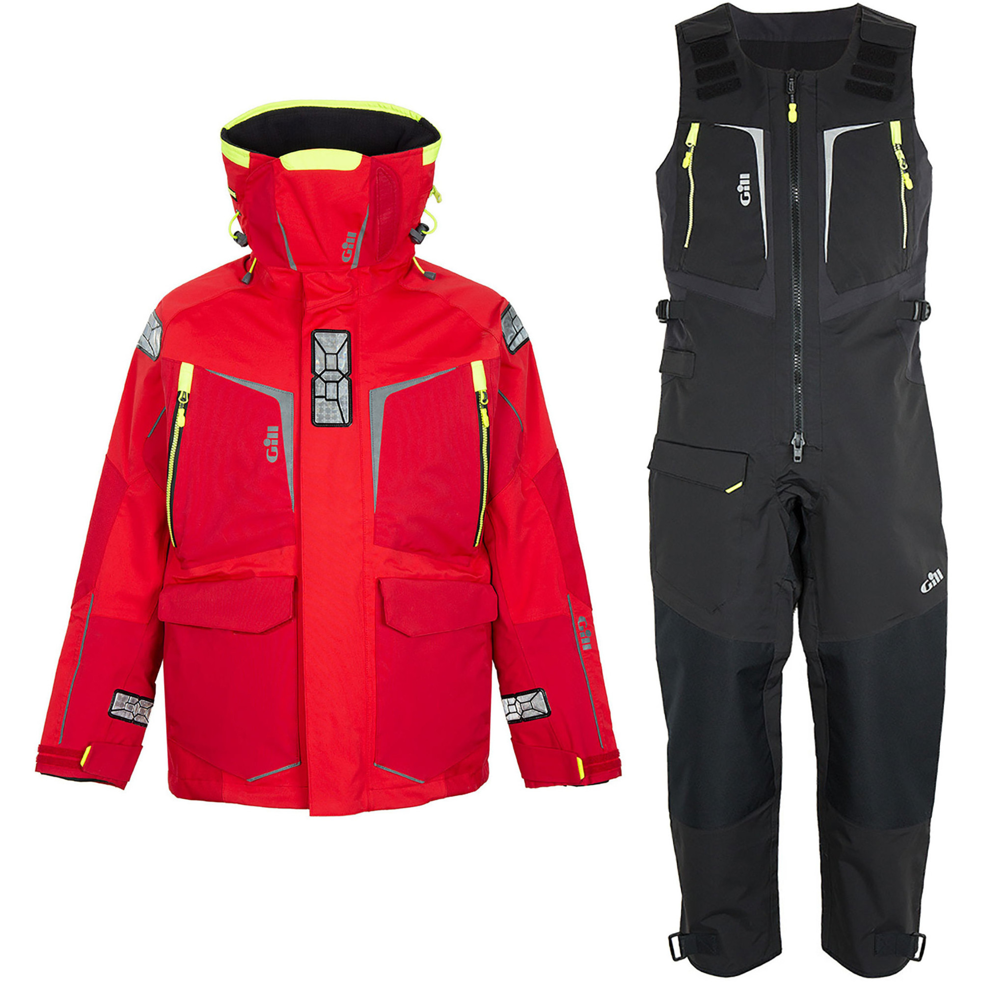 2024 Gill Mens OS1 Offshore Ocean Jacket & Trouser Combi Set - Red ...