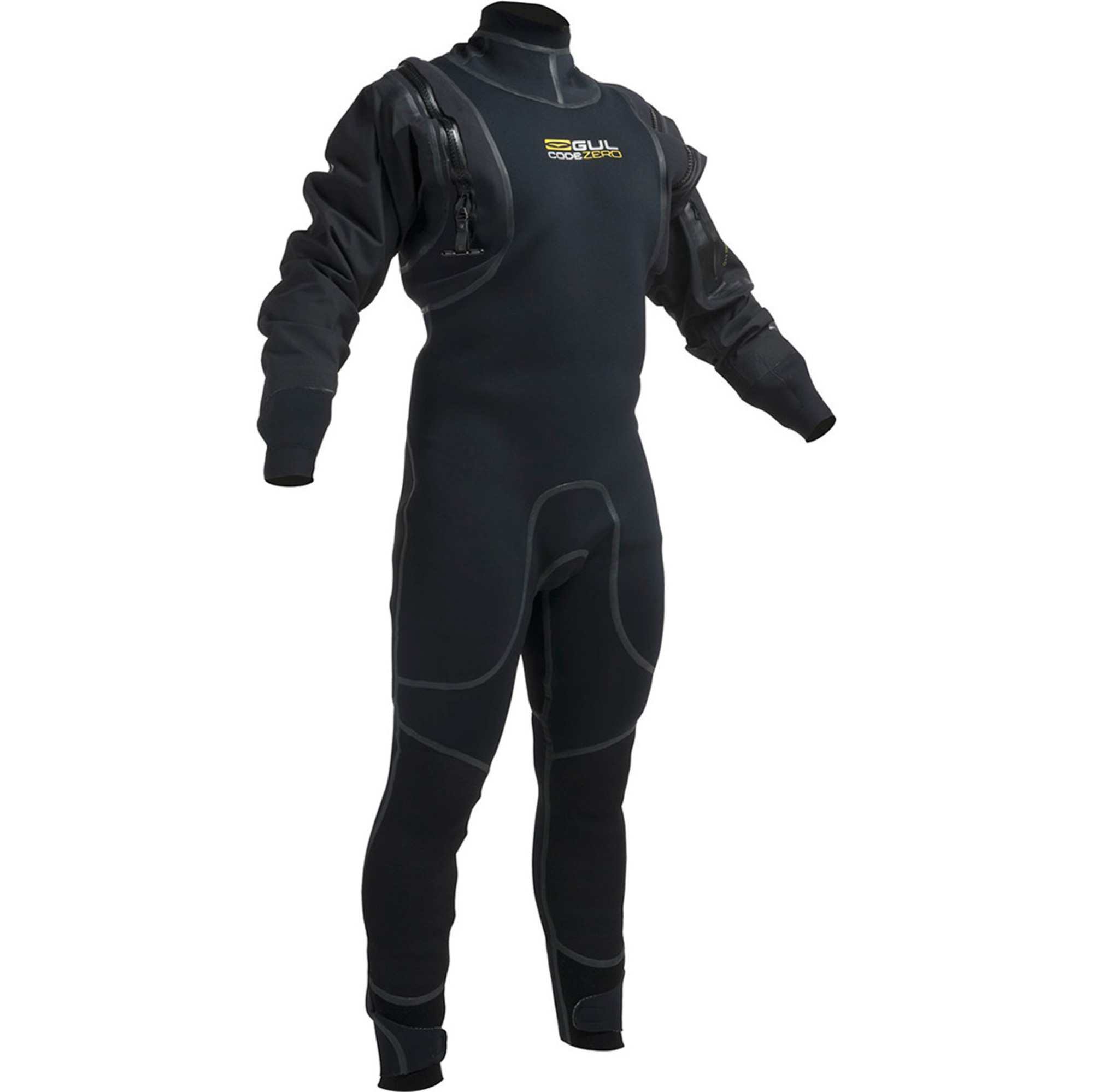 2019 Gul Code Zero 4mm Hybrid Neo Semi DrySuit GM0377-B1 - Black - Drysuits | Wetsuit Outlet