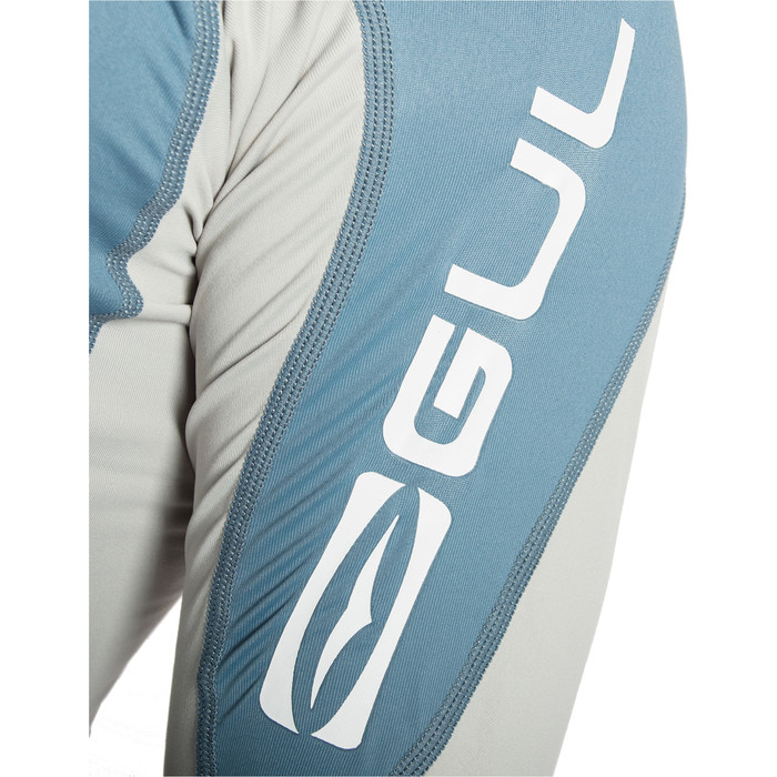 2025 Gul Mens Xola Long Sleeve Rash Vest RG0339-B9 - Blue / Grey ...