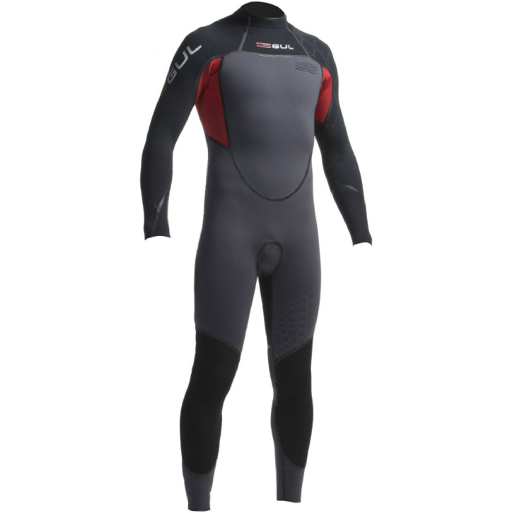 Gul Profile 5/3 Blind Stitch Steamer in Gun Metal/Red PR1227 - Wetsuits ...