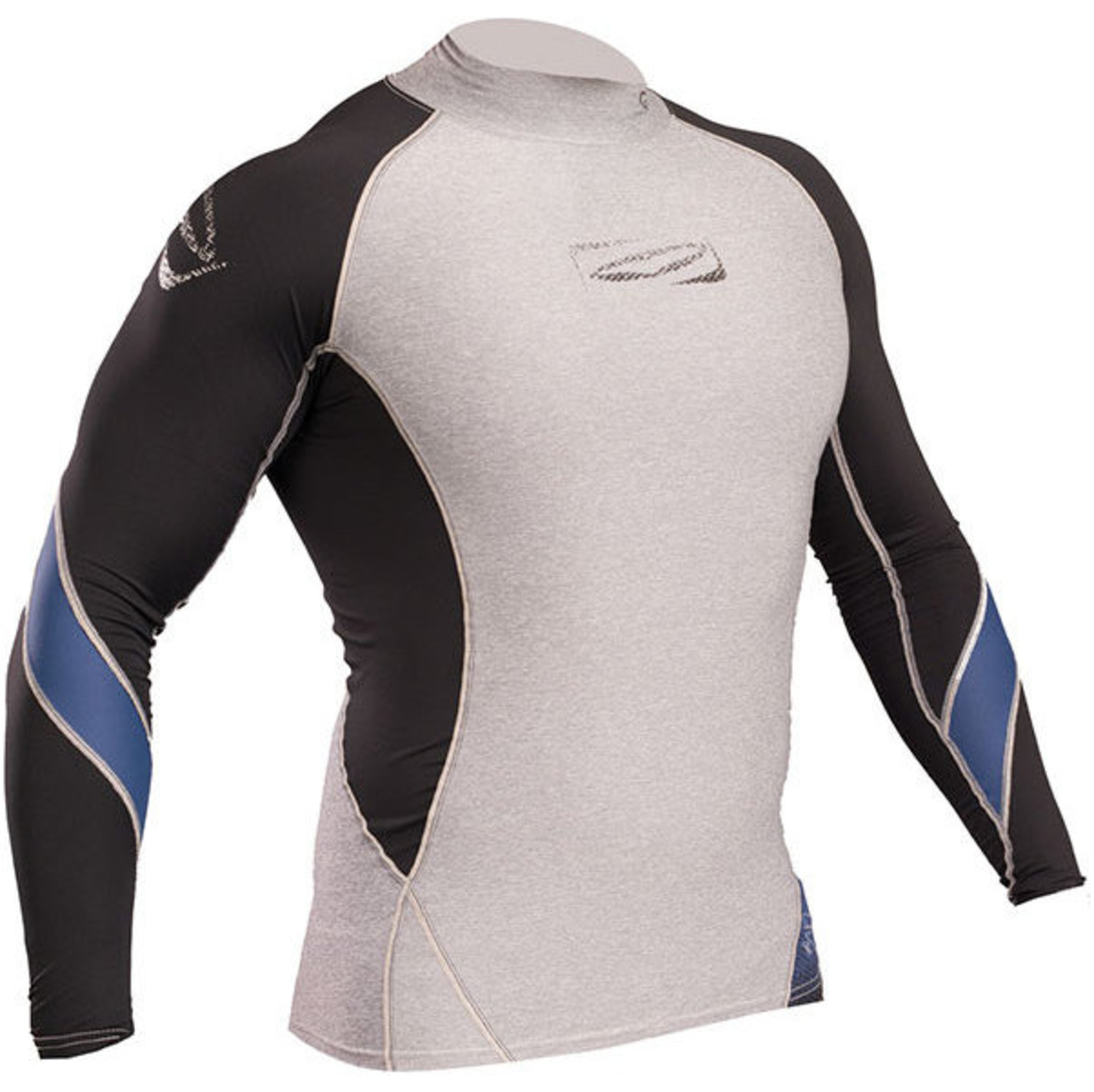2019 Gul Xola Long Sleeve Rash Vest Marl / Black RG0339-B4 - Wetsuits ...