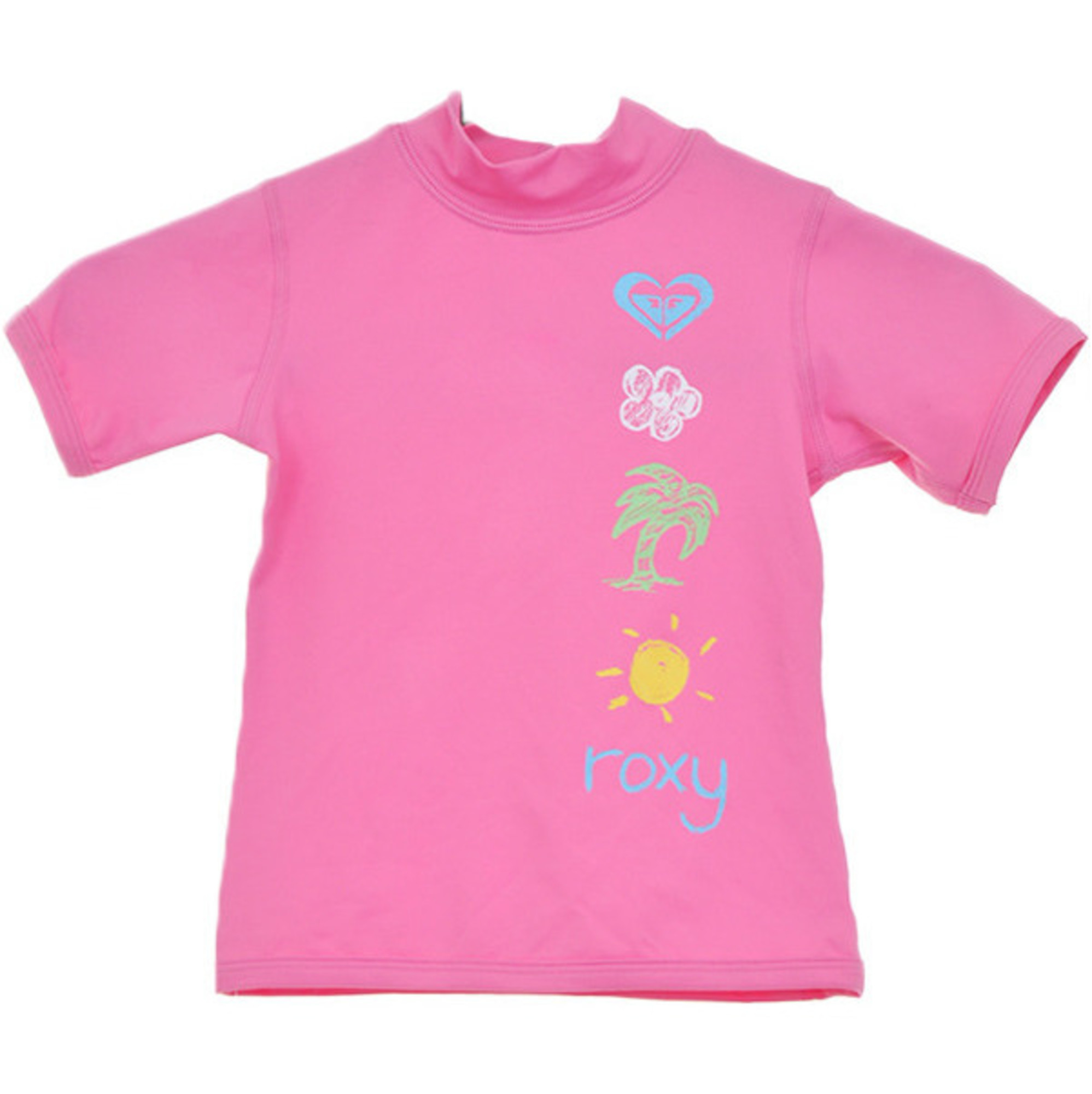 Roxy 'Island Sun' Junior Girls Kids Rash Vest PINK - Wetsuits - Rash ...