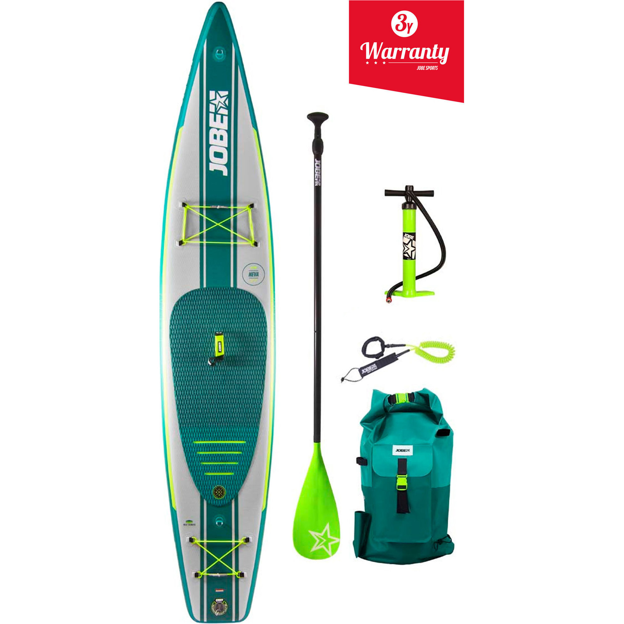 2019 Jobe Neva Inflatable Stand Up Paddle Board 12'6 X 30 INC Paddle ...