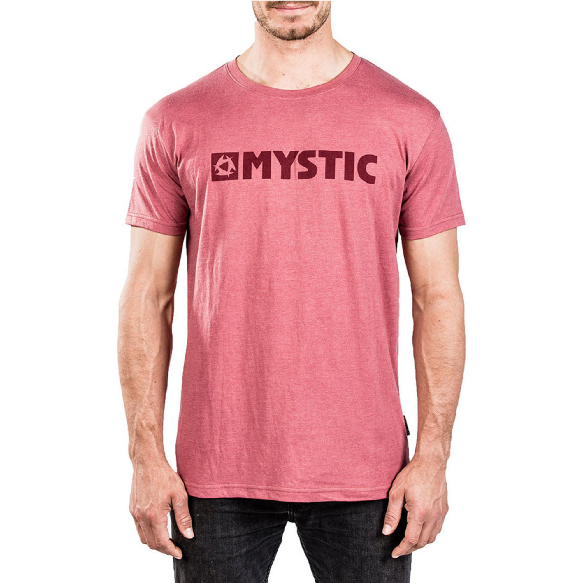 Mystic Brand 2 0 Tee Red Dark Melee 180044 - Clothing - Mens - T-Shirts ...