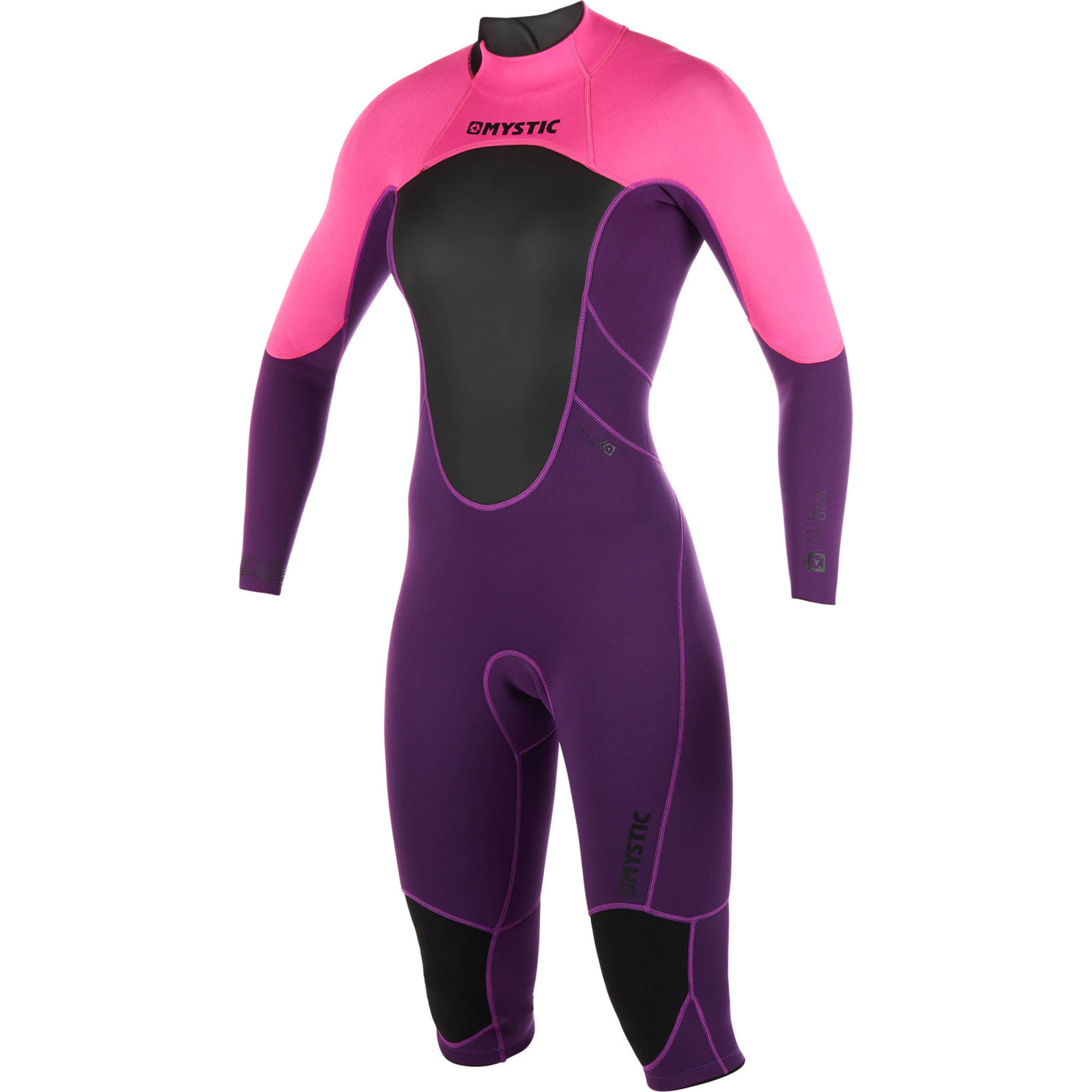 2019 Mystic Womens Brand 3/2mm Back Zip Long Arm Short Leg Wetsuit ...