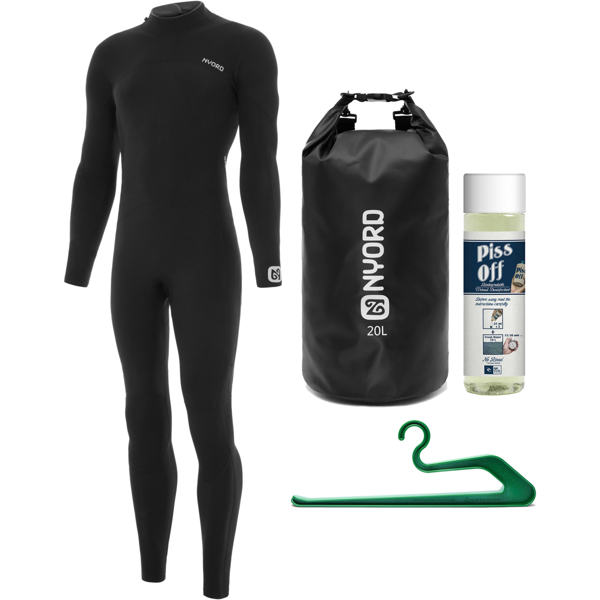 2025 Nyord Mens Surf Bundle NSB22 - Black - Wetsuits - 3mm Wetsuits ...