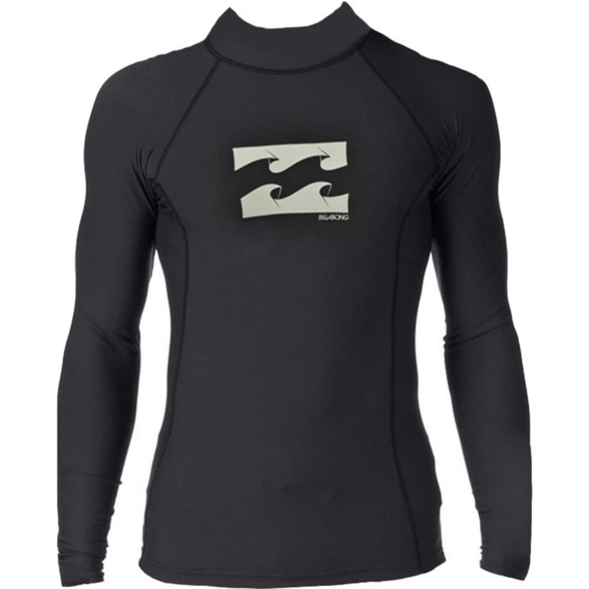2014 Billabong Wrap HIGH COLLAR Long Sleeved Rash Vest BLACK P4MY04 ...