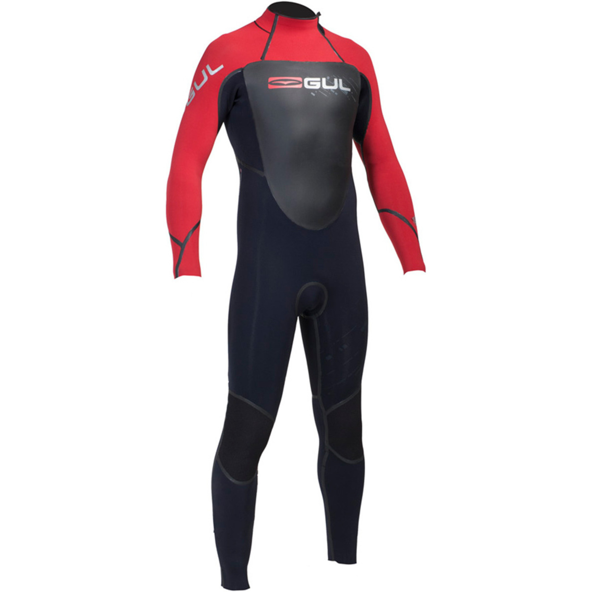 Gul Profile 5/3 Blind Stitch Steamer in BLACK/RED PR1227 - Wetsuits ...